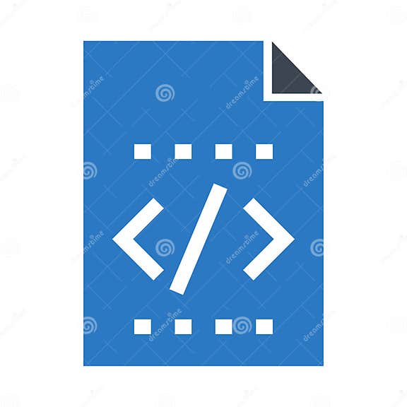 File Coding Glyphs Double Color Icon Stock Illustration - Illustration ...