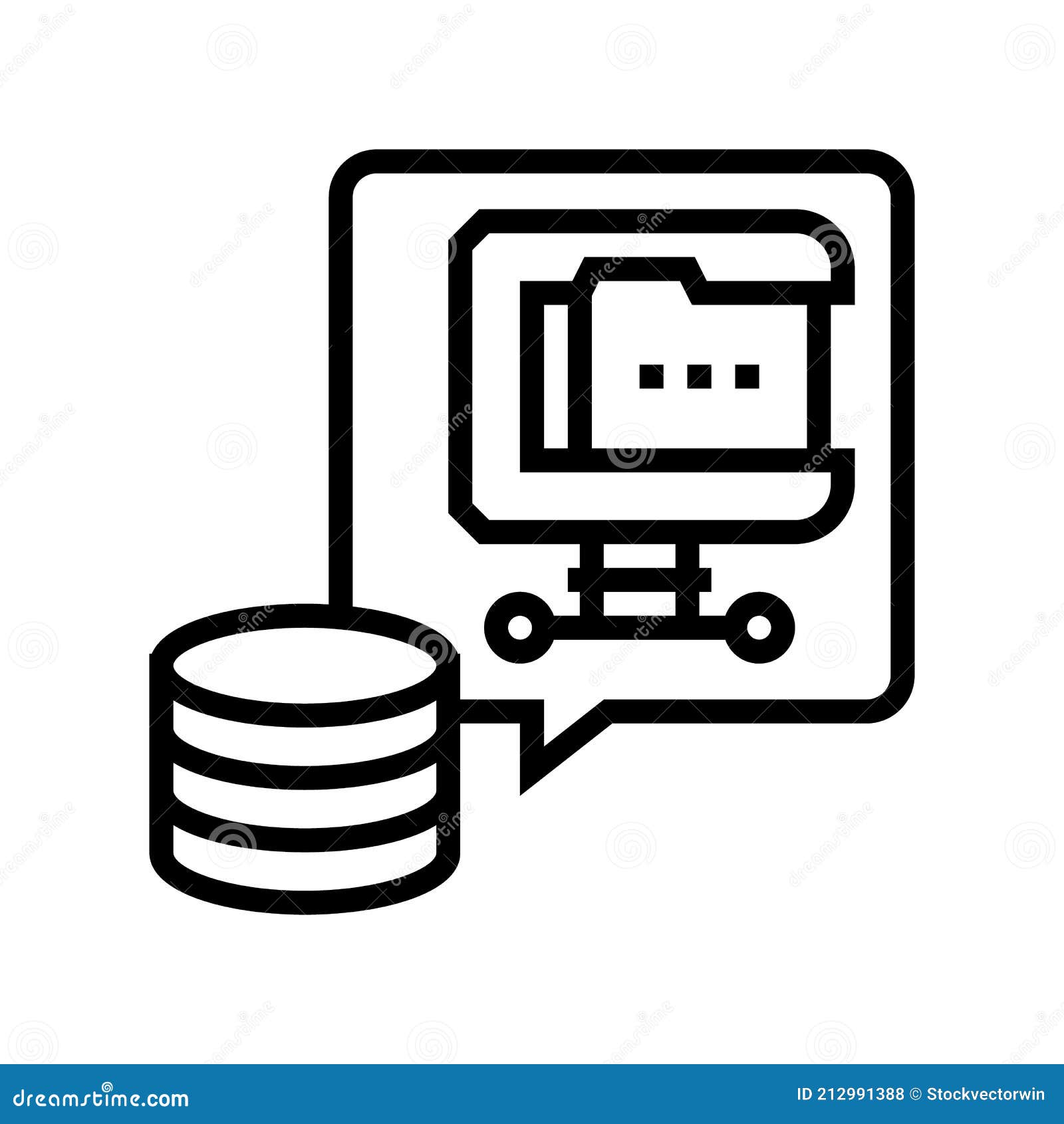 File Compression Digital Processing Line Icon Vector Illustration Stock ...