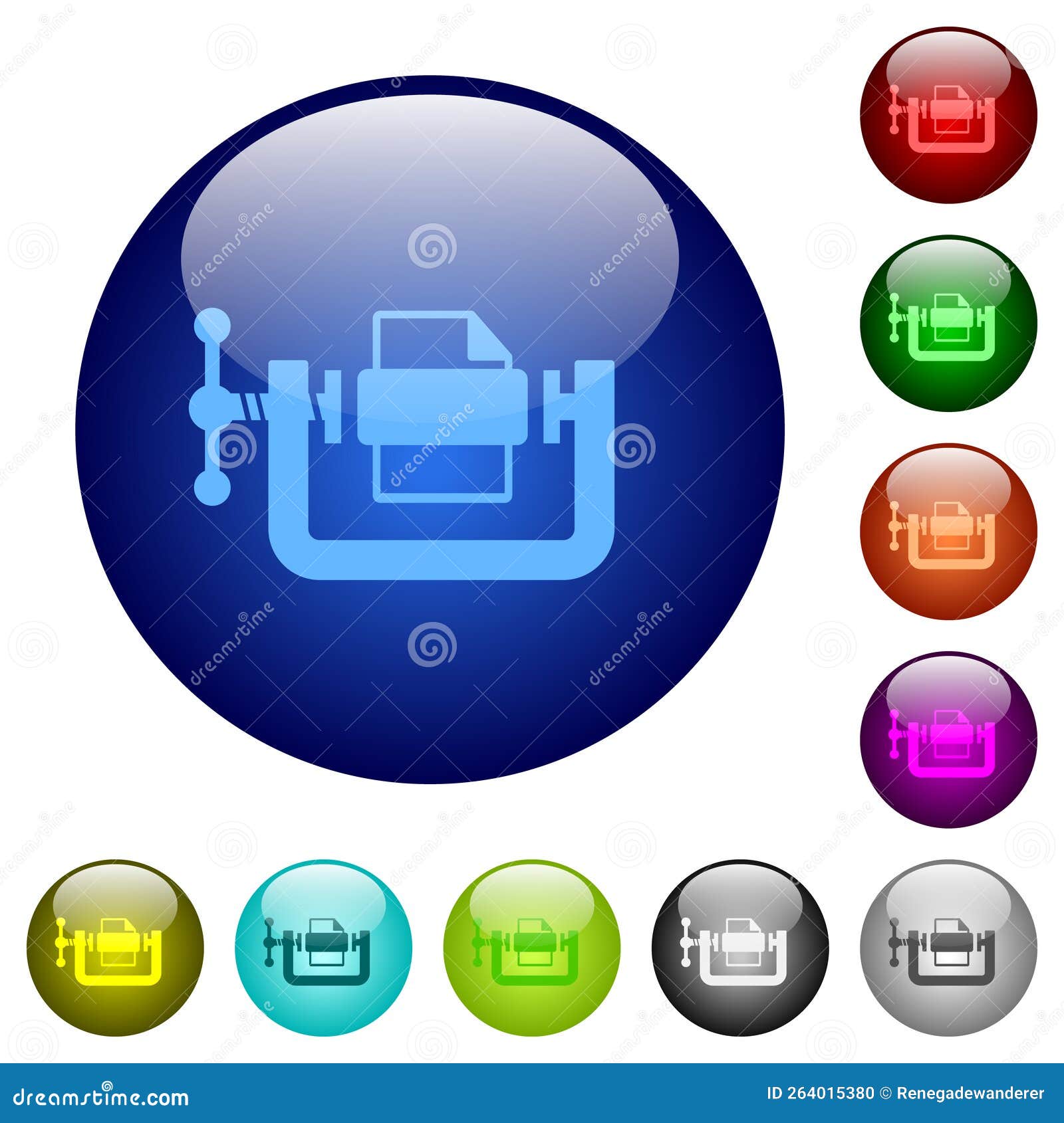 File Compression Solid Color Glass Buttons Stock Vector - Illustration ...