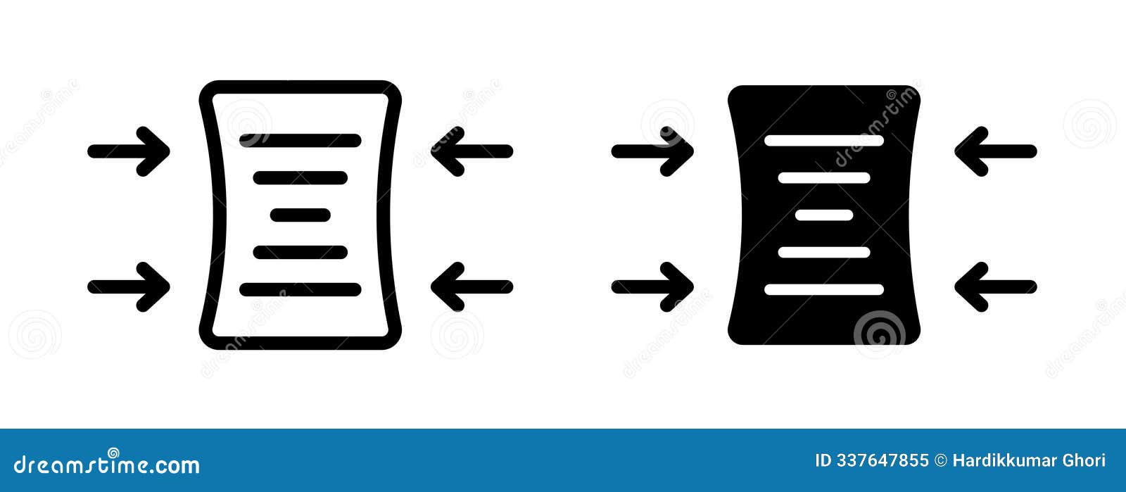 File Compressor Icon Set. Reduce Data and Size of the Folder Vector ...