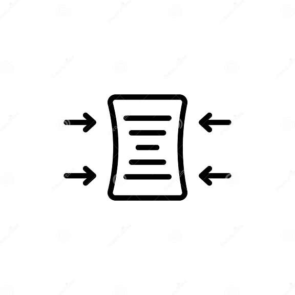 File Compressor Icon Set. Reduce Data and Size of the Folder Vector ...