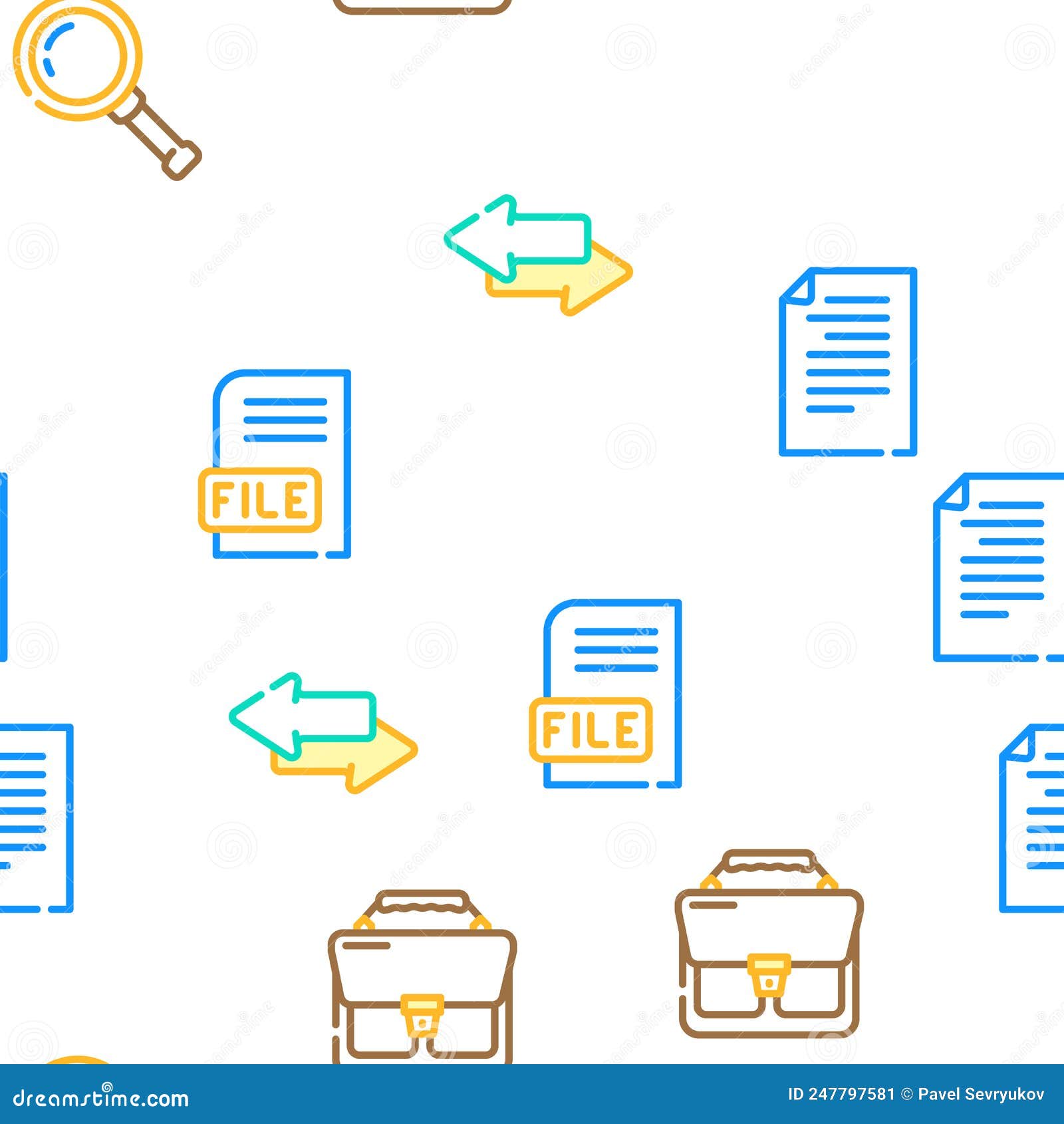 File Computer Digital Document Icons Set Vector Stock Vector ...