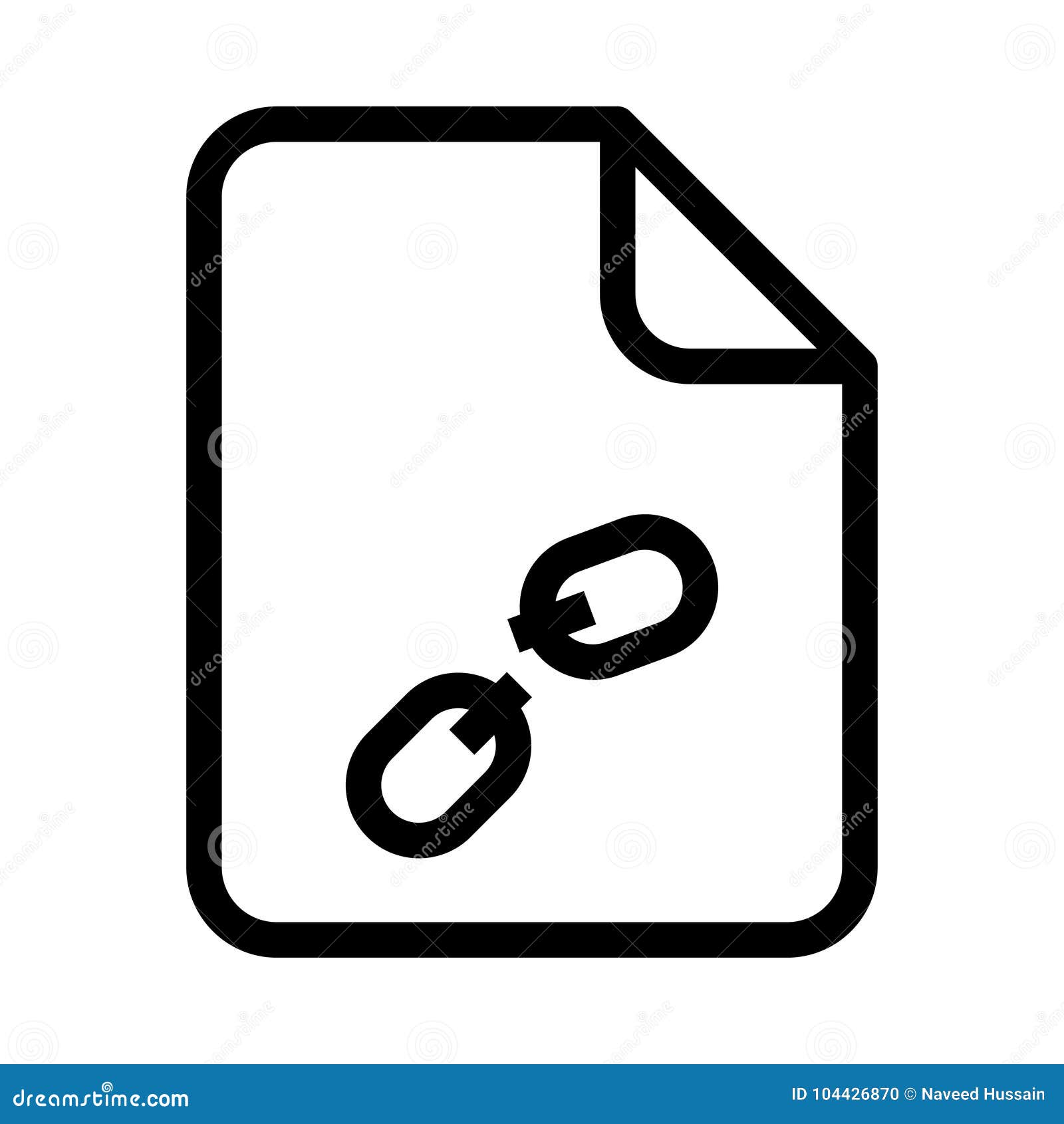 File Connection Break Line VECTOR Icon Stock Illustration ...