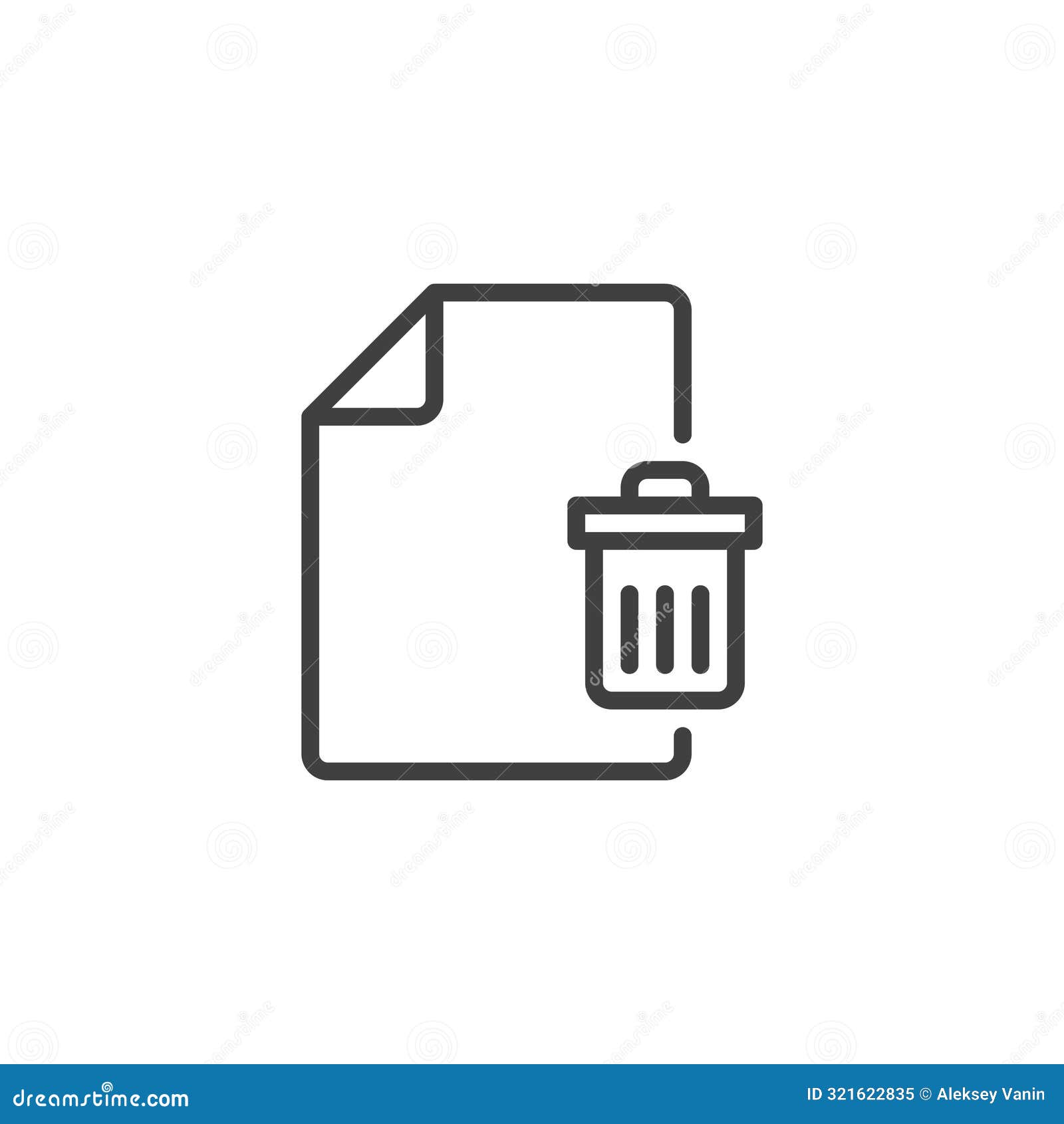 File delete line icon stock vector. Illustration of file - 321622835