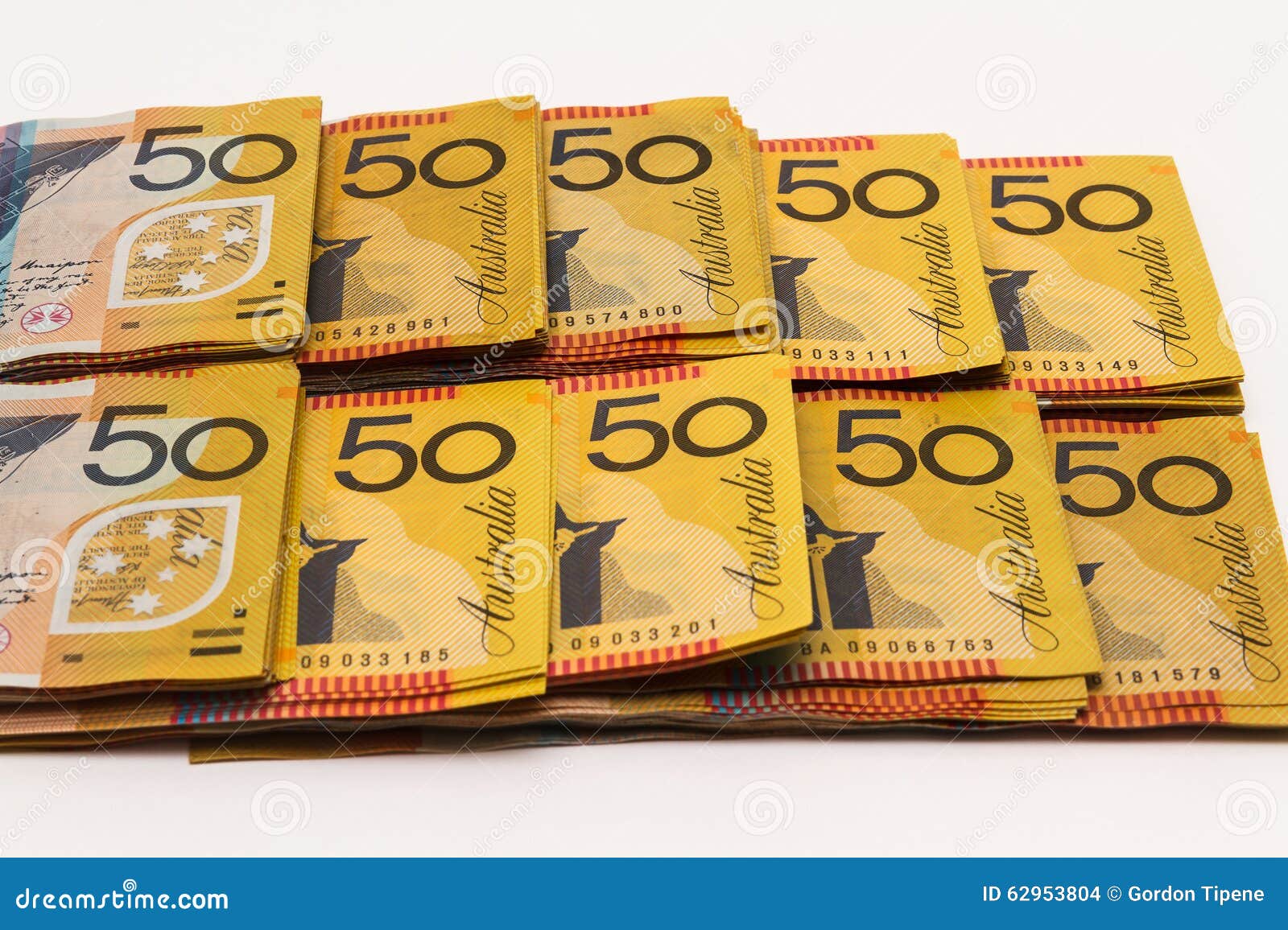 File Delle Note Dell'australiano $50 Fotografia Stock - Immagine di ...