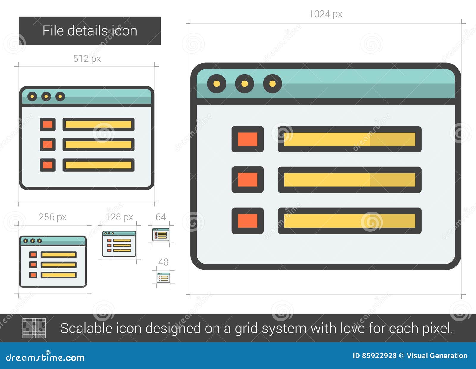 File details line icon. stock vector. Illustration of page - 85922928