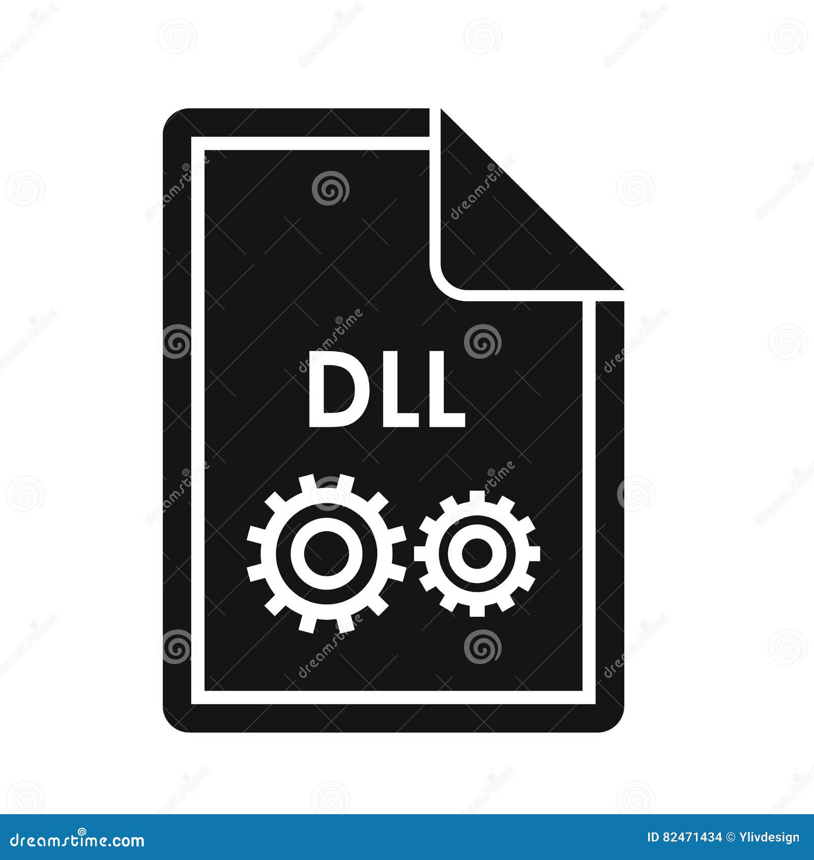 File DLL Icon, Simple Style Stock Vector - Illustration of button ...