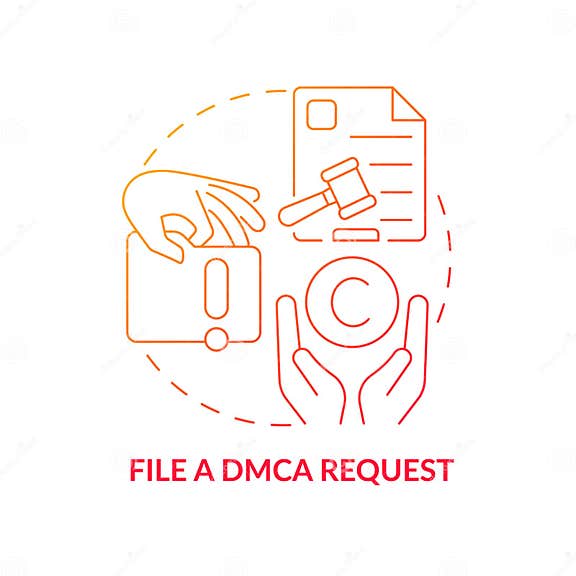 File DMCA Request Red Gradient Concept Icon Stock Vector - Illustration ...