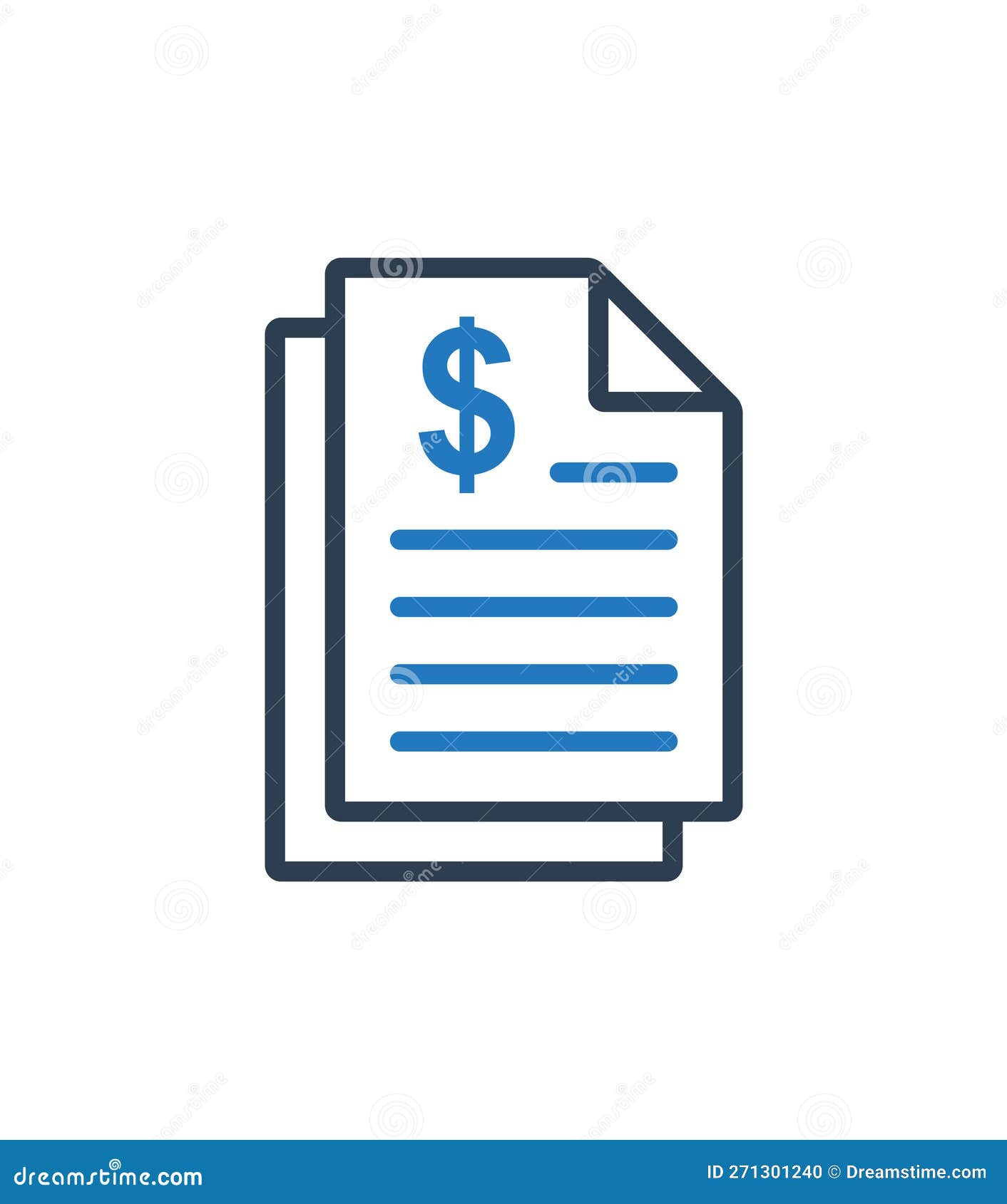 Bank Statement Financial Document Icon Stock Vector - Illustration of ...