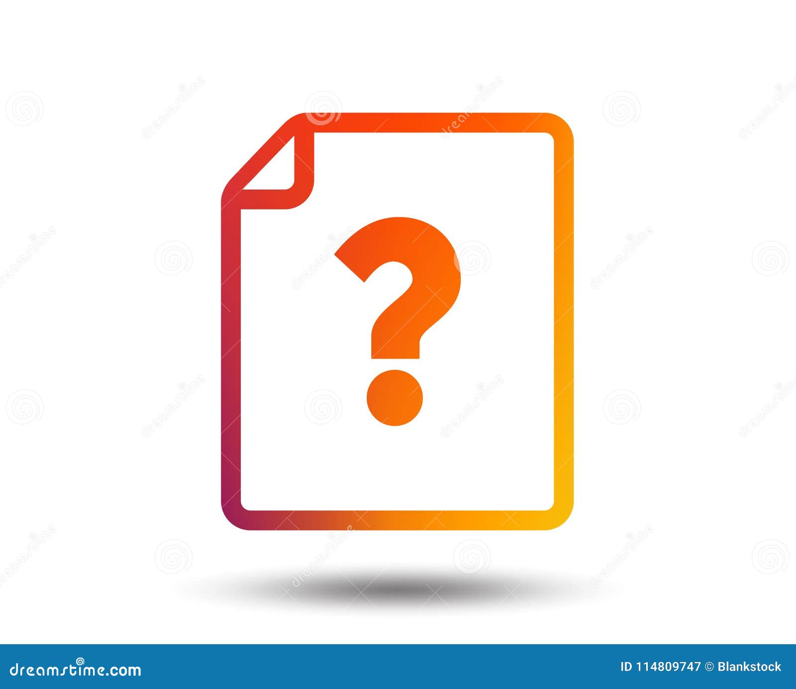 File Document Help Icon. Question Mark Symbol Stock Vector ...