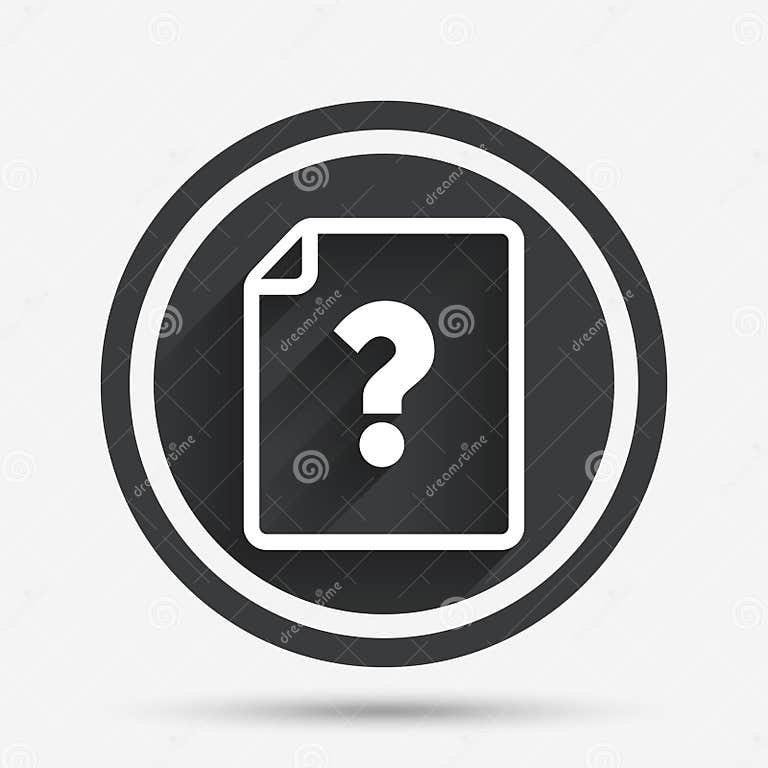 File Document Help Icon. Question Mark Symbol Stock Vector ...