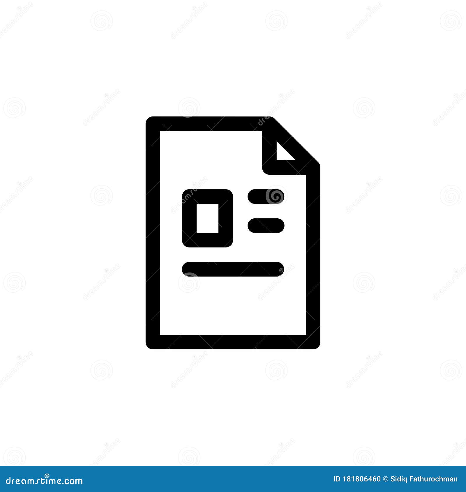 File Document Icon stock vector. Illustration of media - 181806460