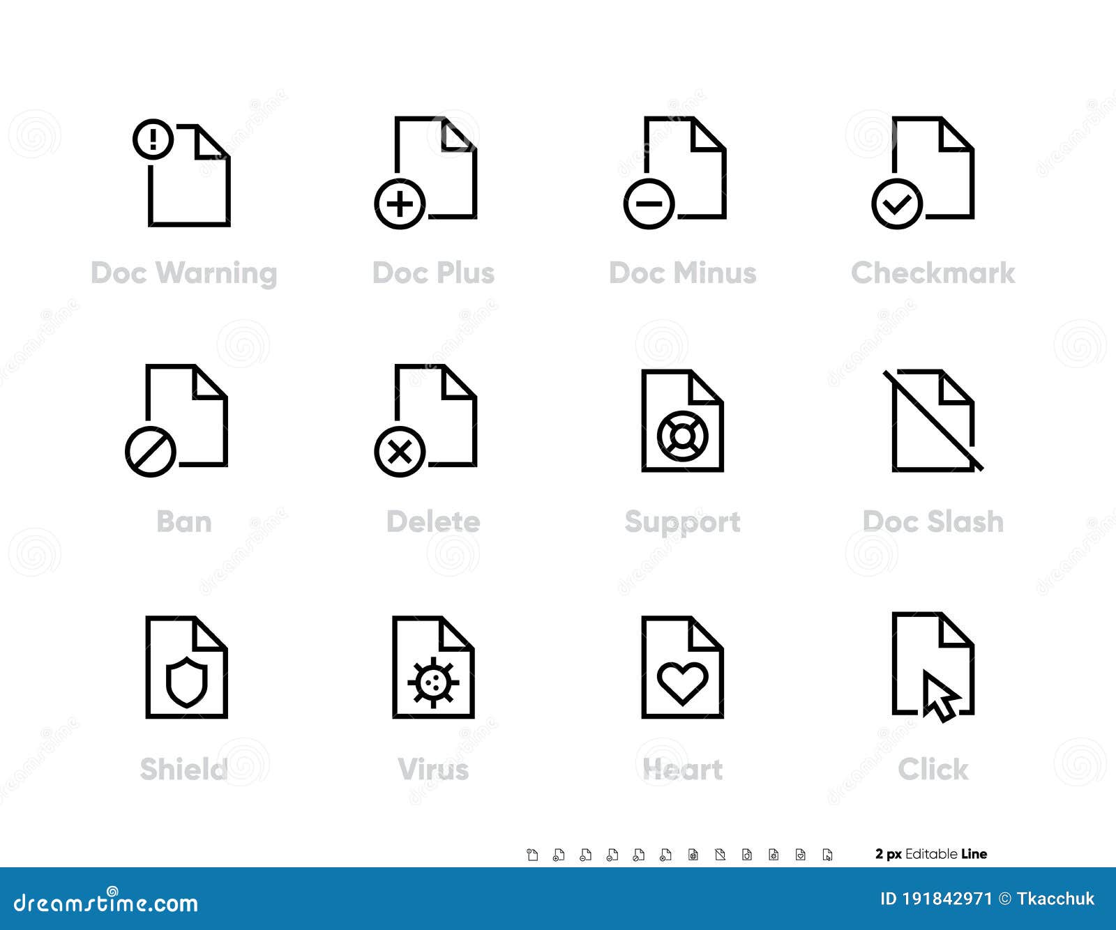 File and Document Management Icons Set. Vector Illustration Stock ...