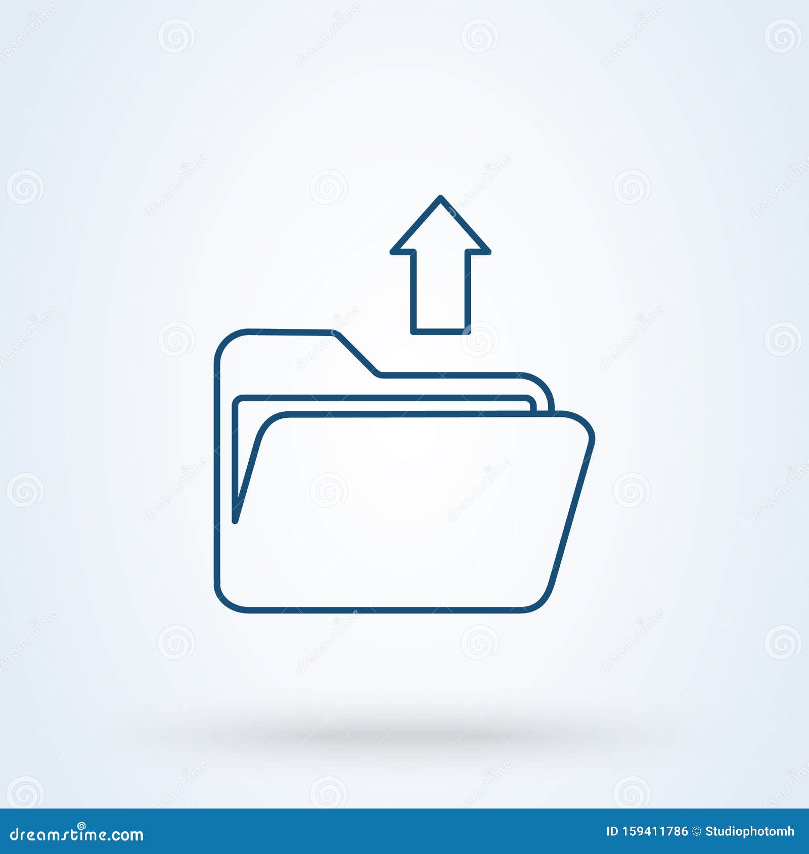 File Document Send. Line Art Simple Vector Modern Icon Design ...