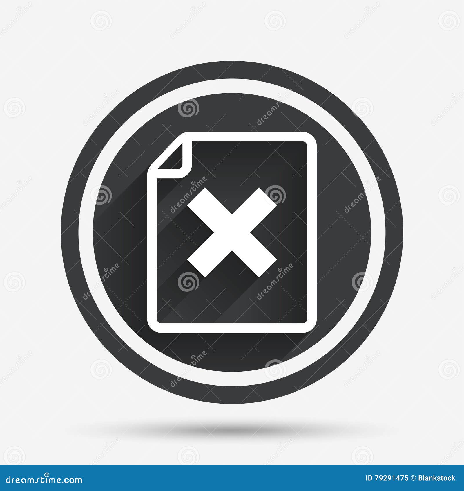 File Document Stop Icon. Delete Doc Button Stock Vector - Illustration ...