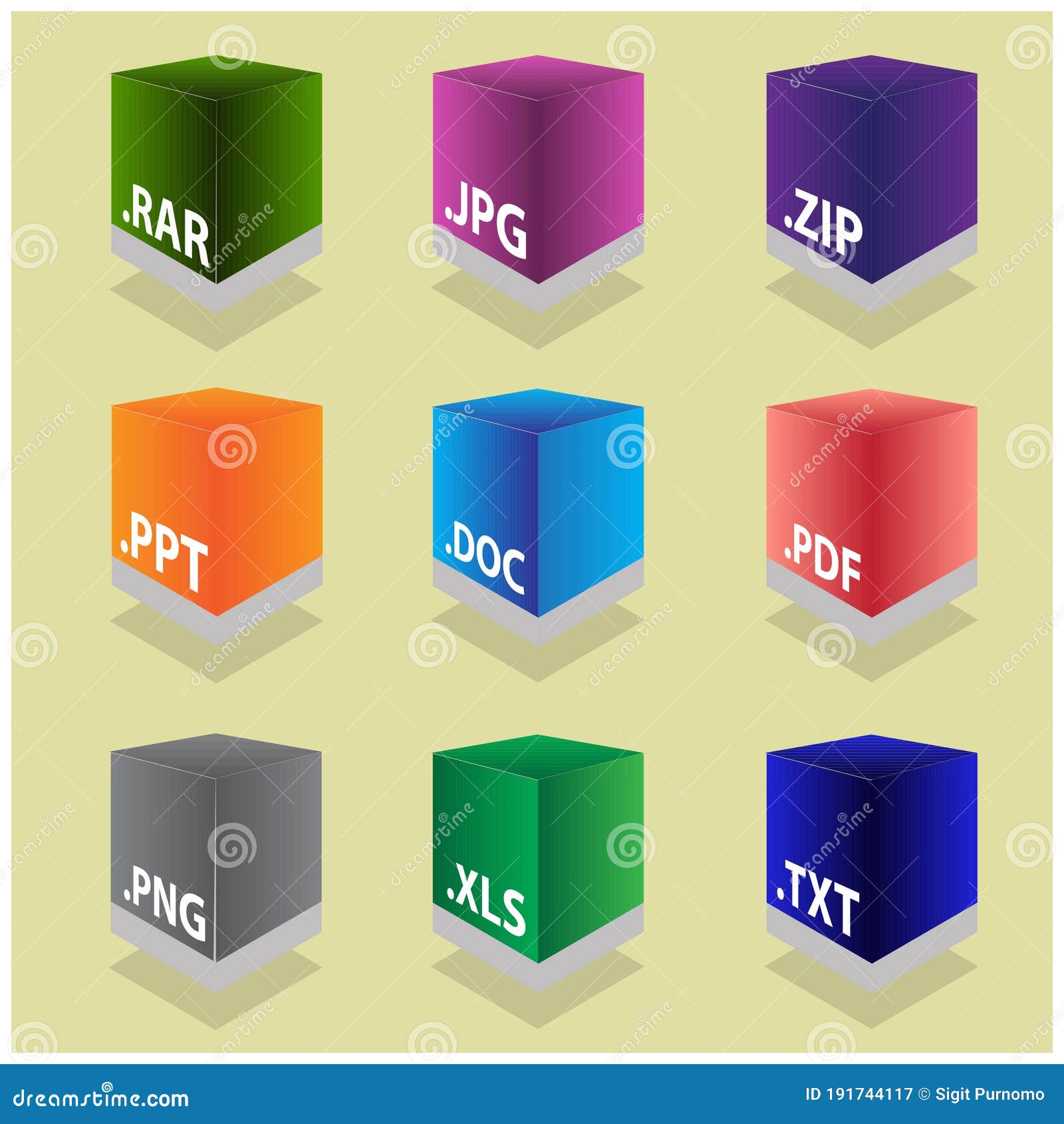 File document type symbols stock vector. Illustration of computer ...