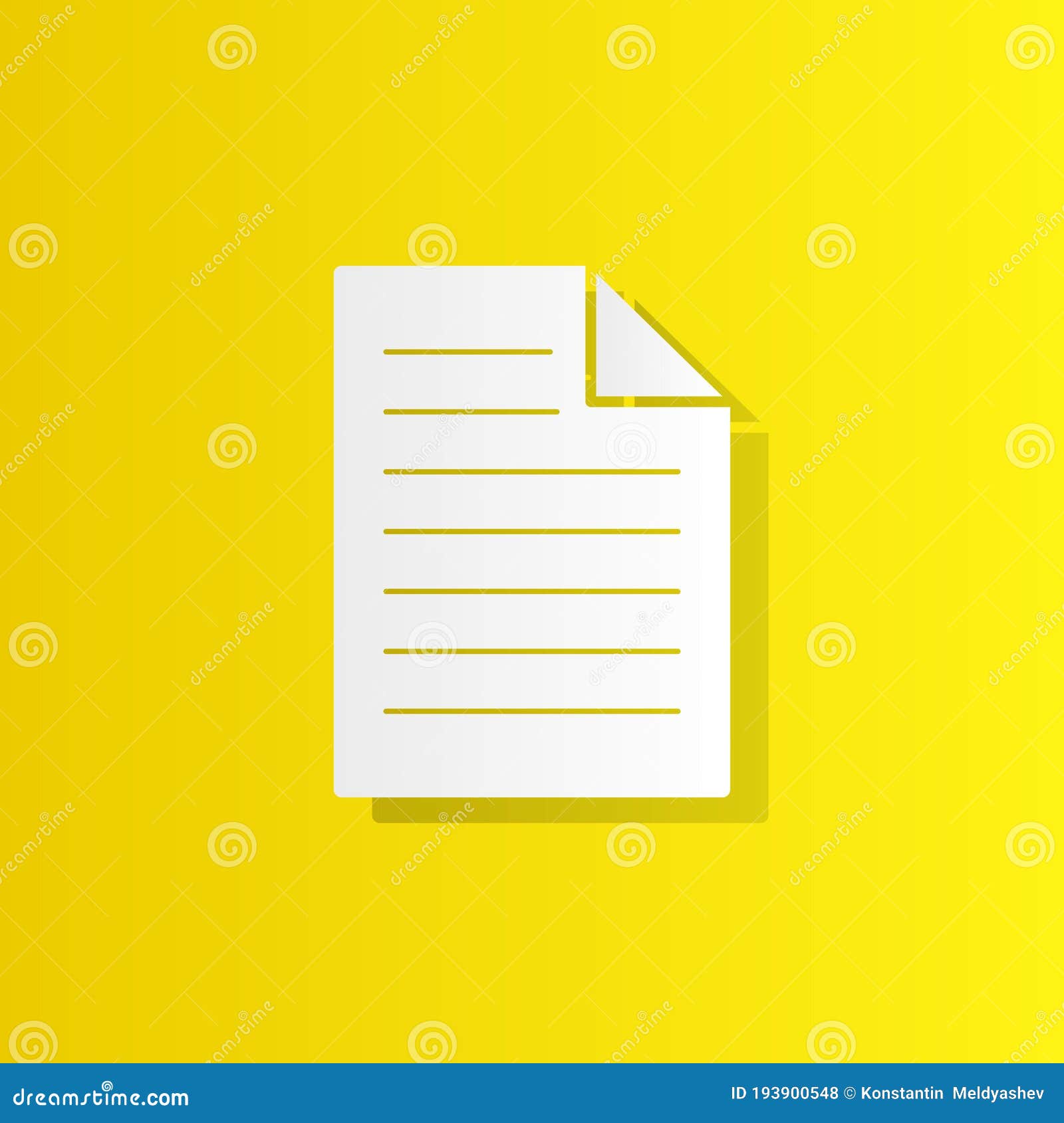 File Document White Icon with Shadow Stock Vector - Illustration of ...