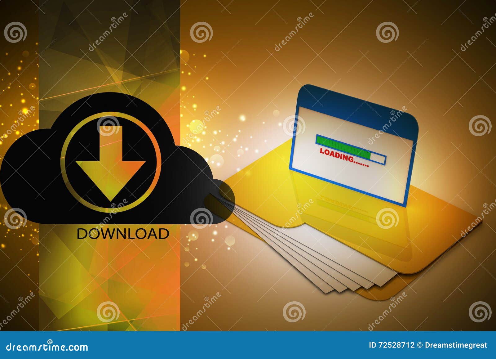 File downloading stock illustration. Illustration of download - 72528712