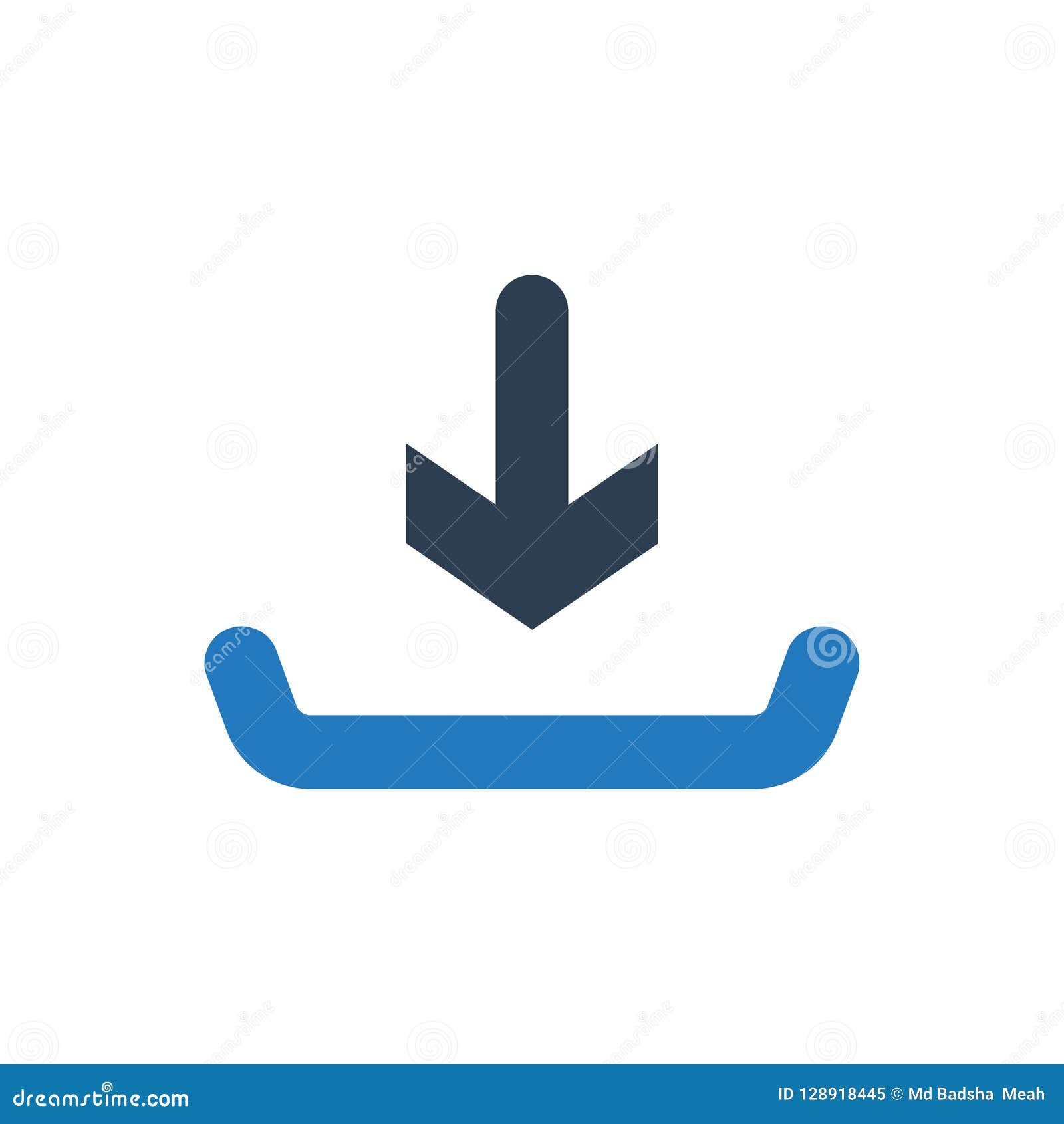 File Downloading Icon stock vector. Illustration of file - 128918445