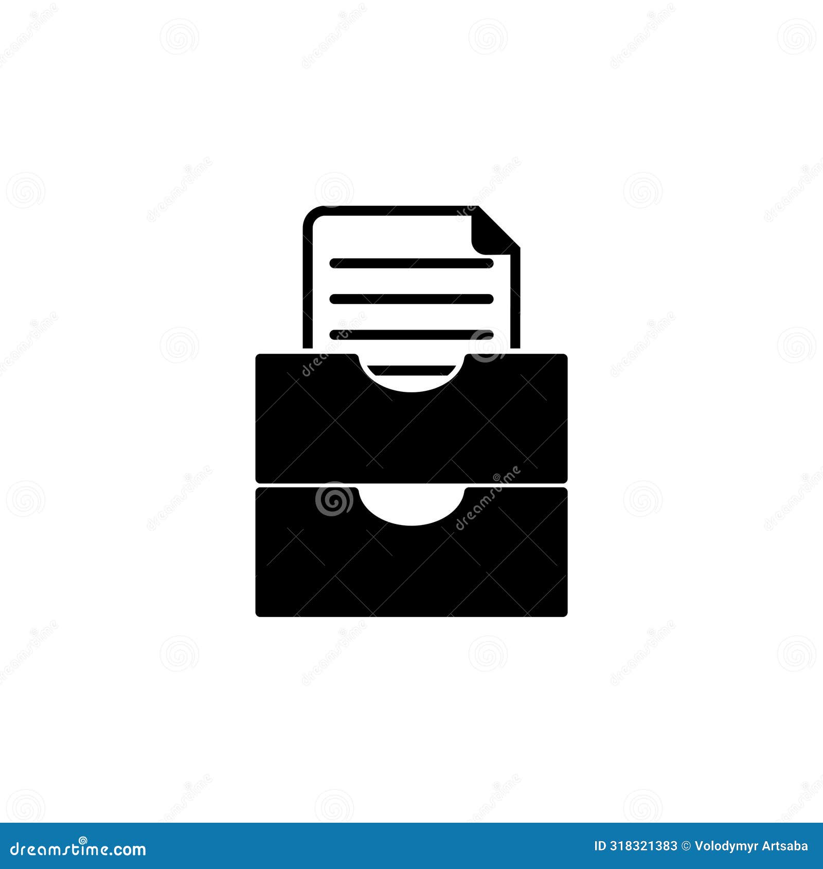 File Drawer, Archive Document Flat Vector Icon Stock Vector ...