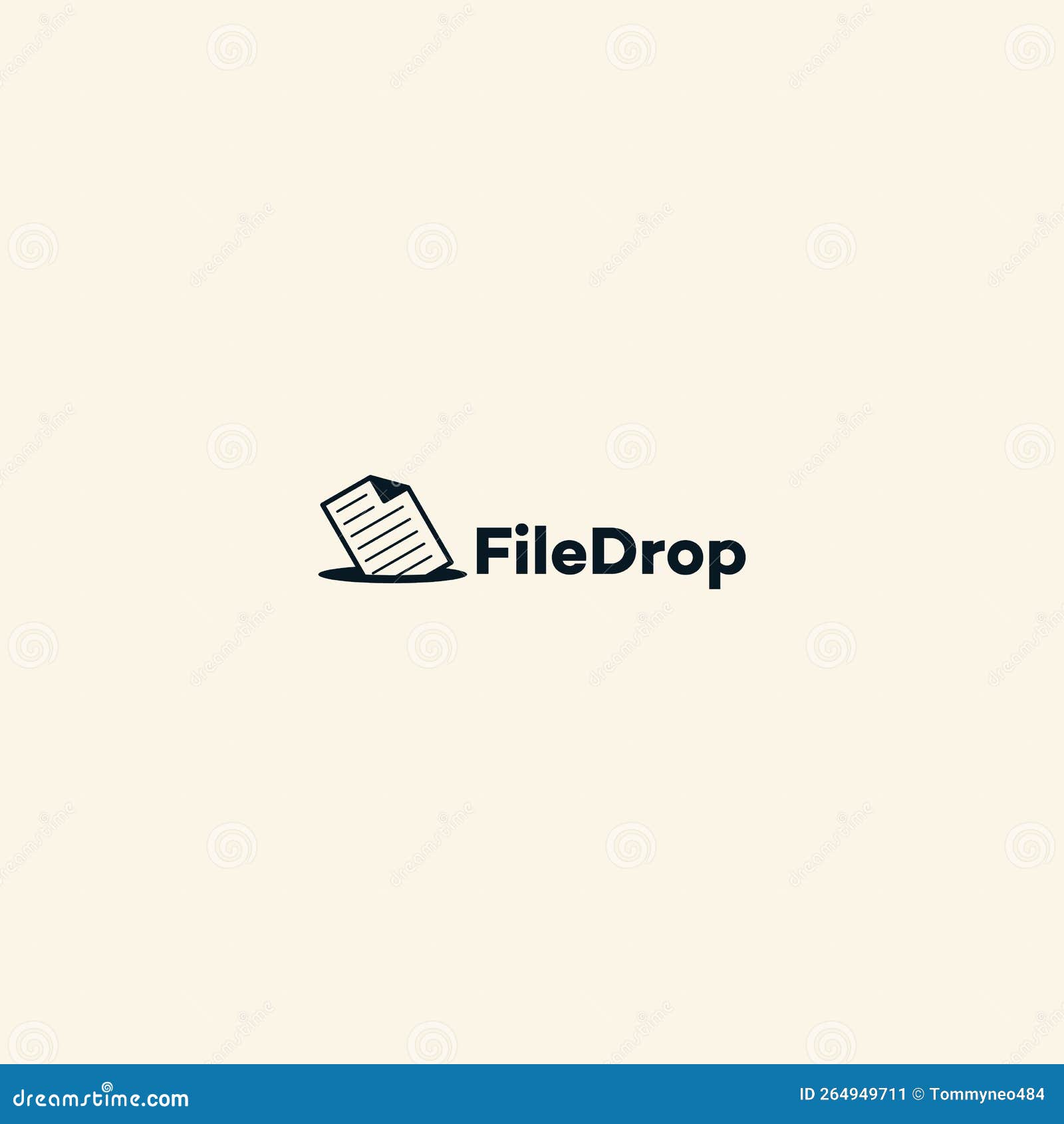 Paper File Drop Office Technology Logo Design Vector Inspiration Stock ...