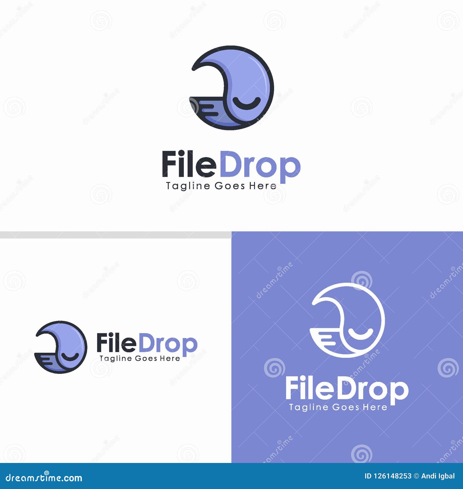 File Drop Logo Design Concept, Creative Logo Vector Stock Vector ...