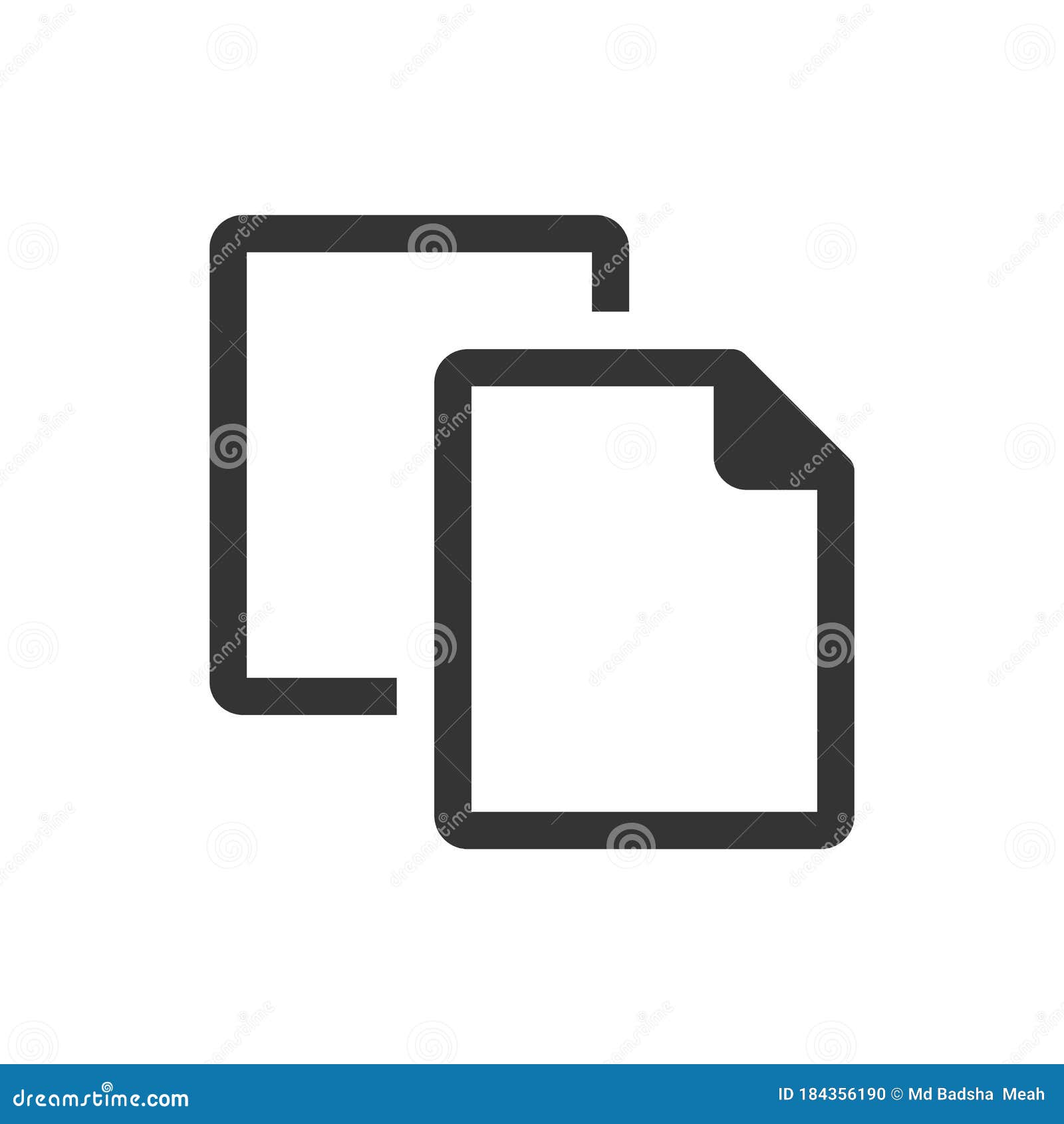 Duplicate Icon. File Copy Icon, Document - Vector | CartoonDealer.com ...