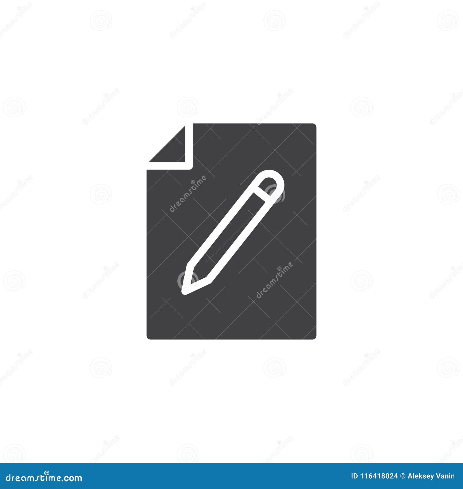 File edit vector icon stock vector. Illustration of file - 116418024