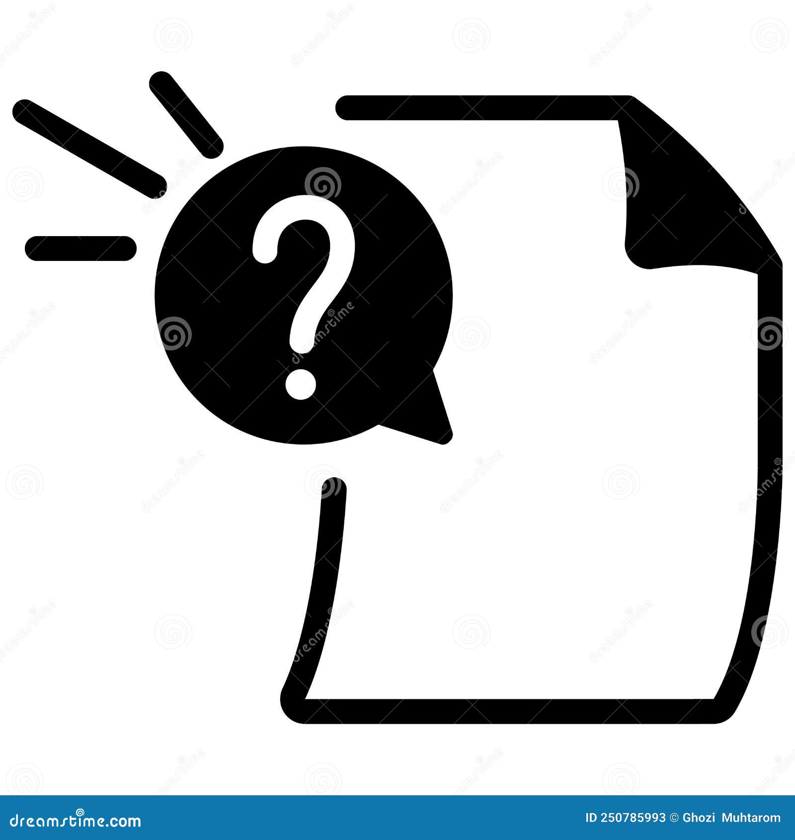 File Empty State Single Isolated Icon with Solid Shape Style Stock ...