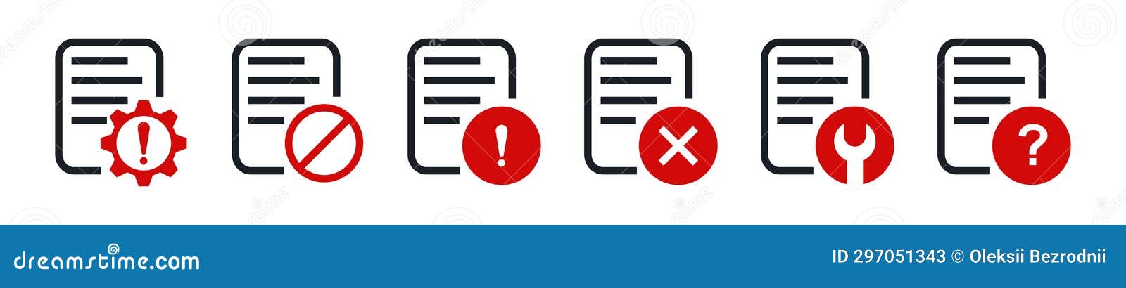 File Error Report Icon. Corrupted File Stock Illustration ...