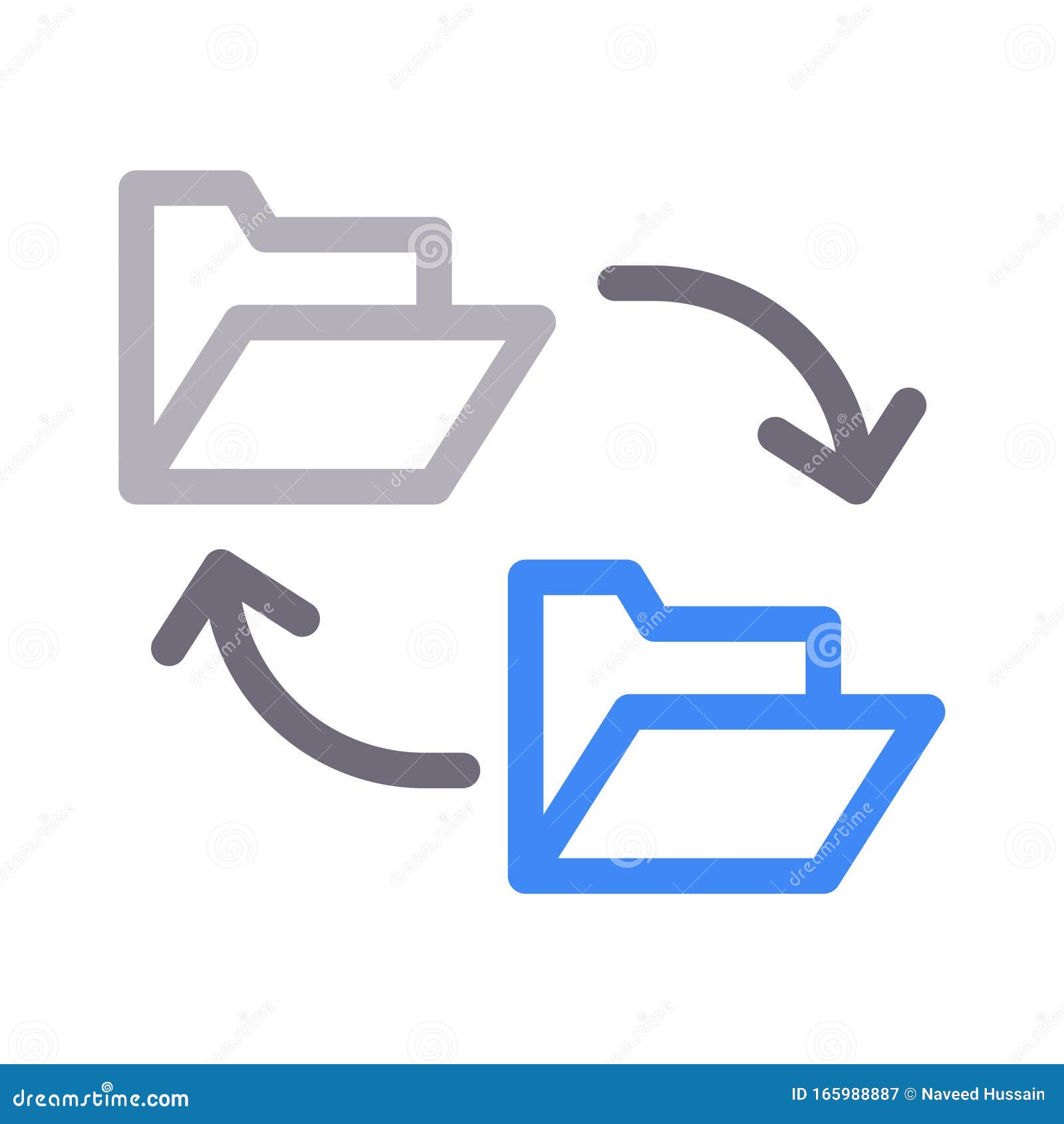 File Exchange Line Infographic. Vector Illustration | CartoonDealer.com ...