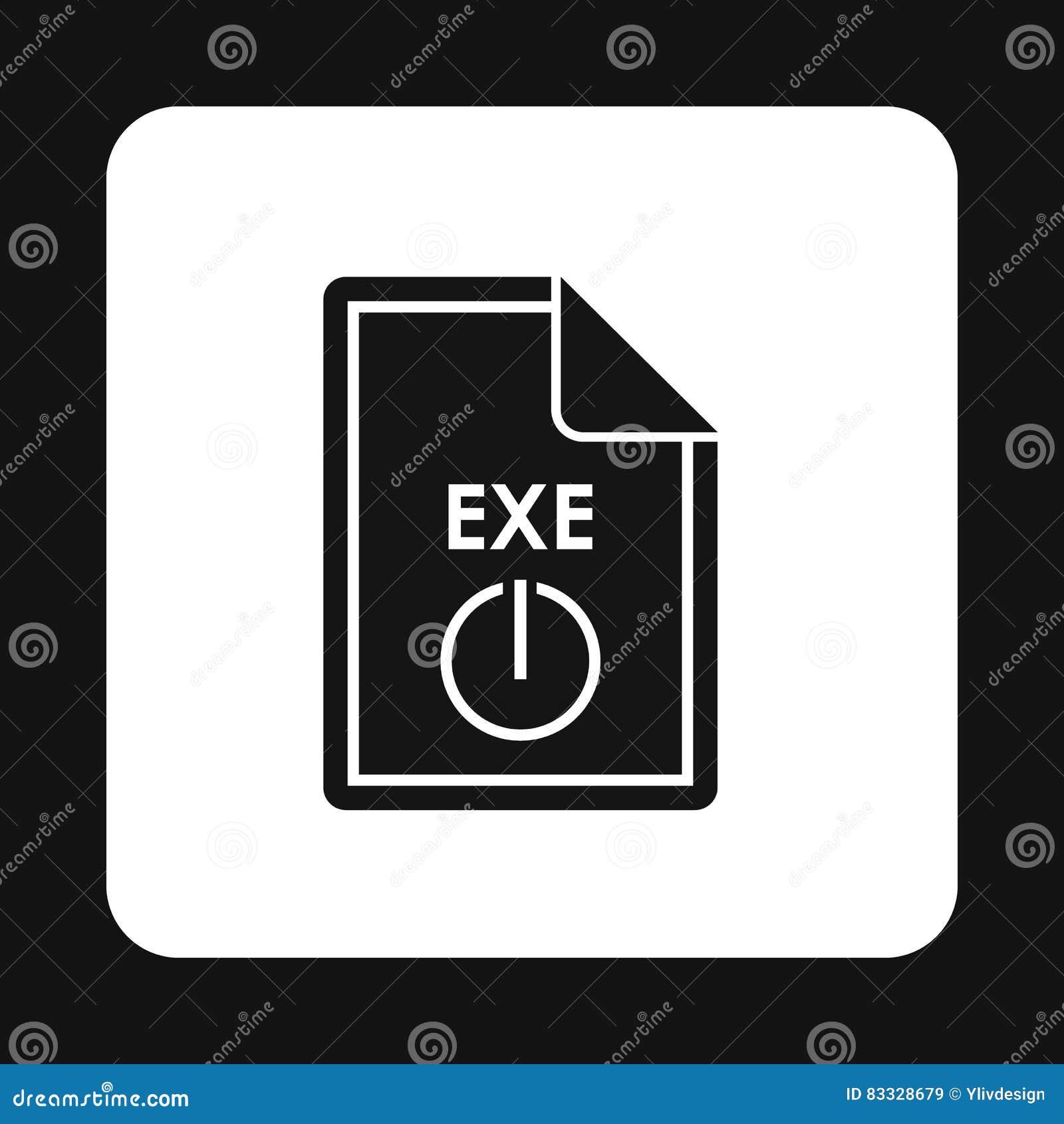 File EXE Icon, Simple Style Stock Vector - Illustration of click ...