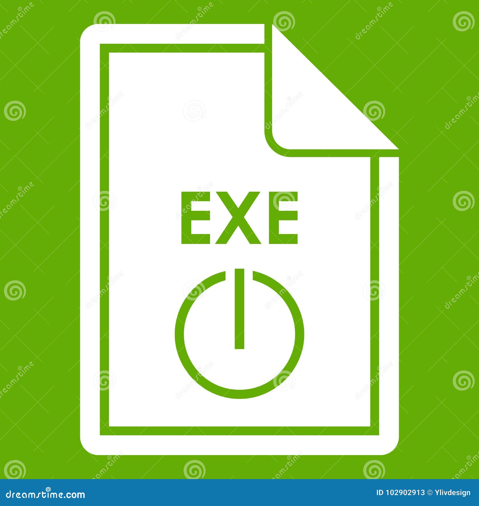 File EXE icon green stock vector. Illustration of site - 102902913