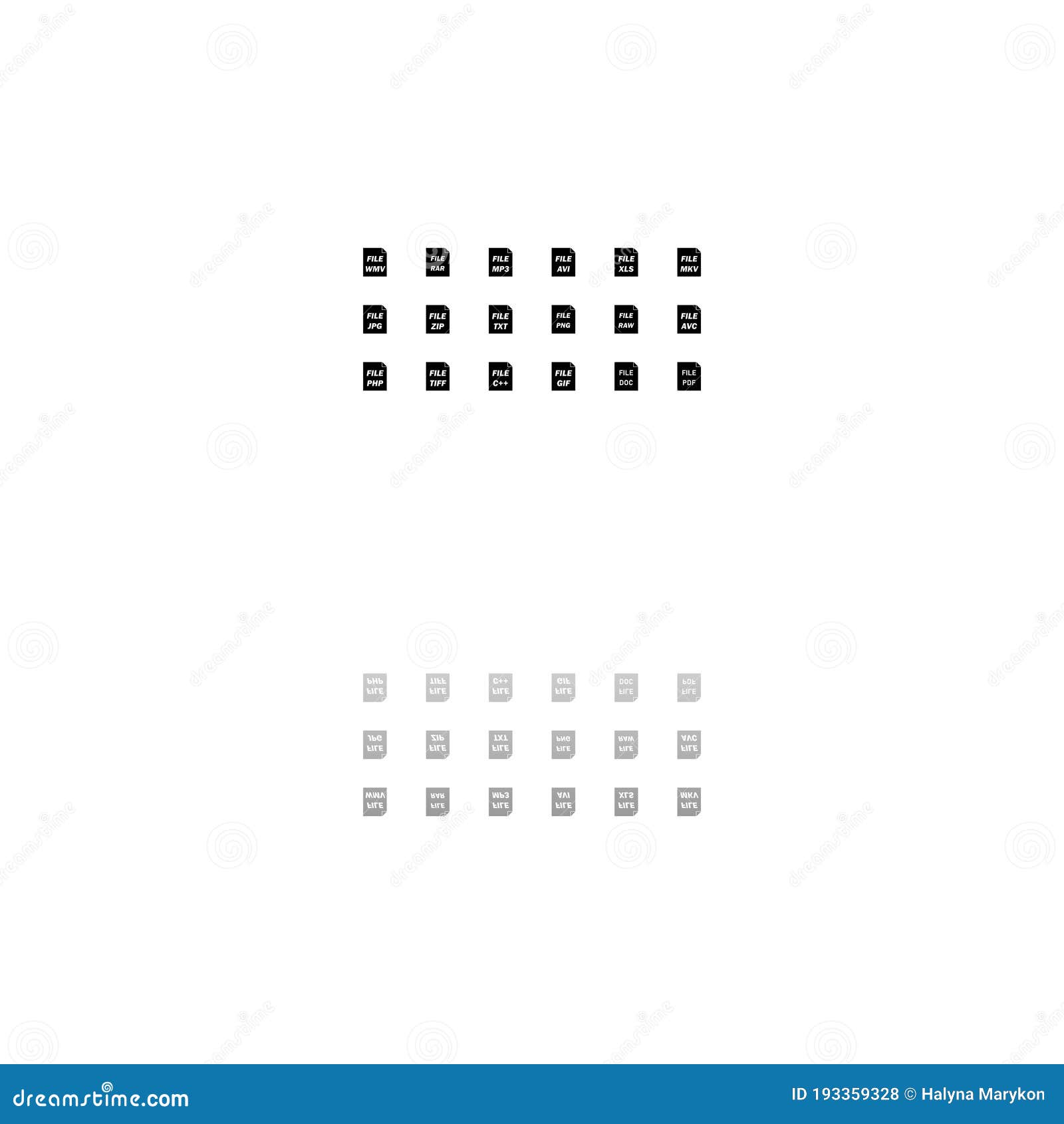 File extensions icon flat stock illustration. Illustration of internet ...