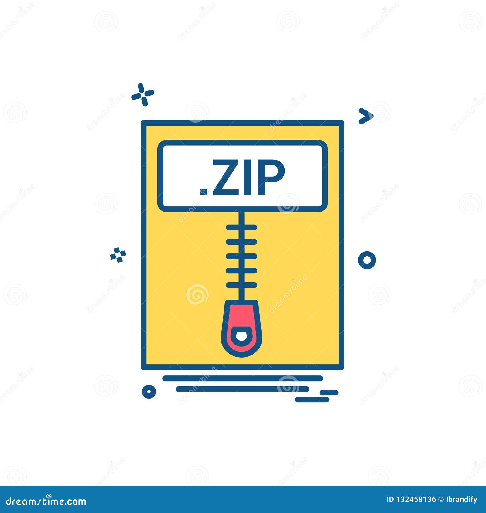 File Files Zip Icon Vector Design Stock Vector - Illustration of html ...