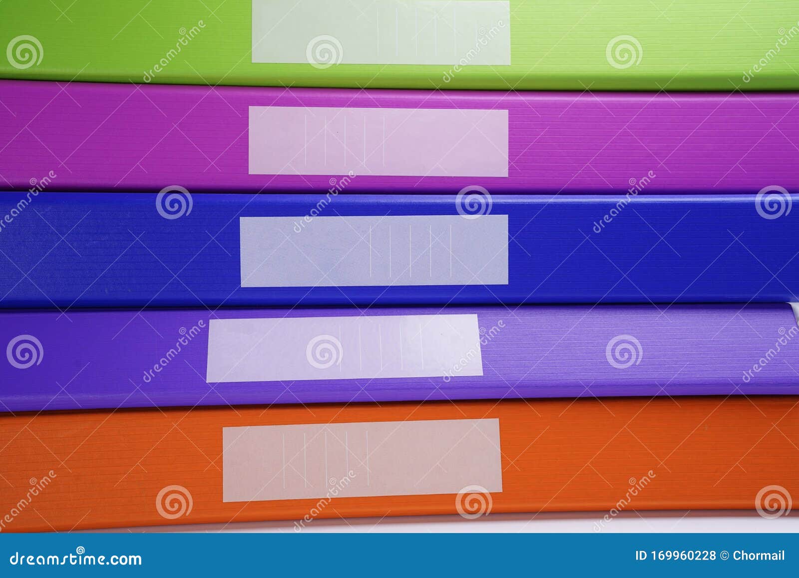 File Folder Binder Stack of Multi Colour in Office Stock Photo - Image ...
