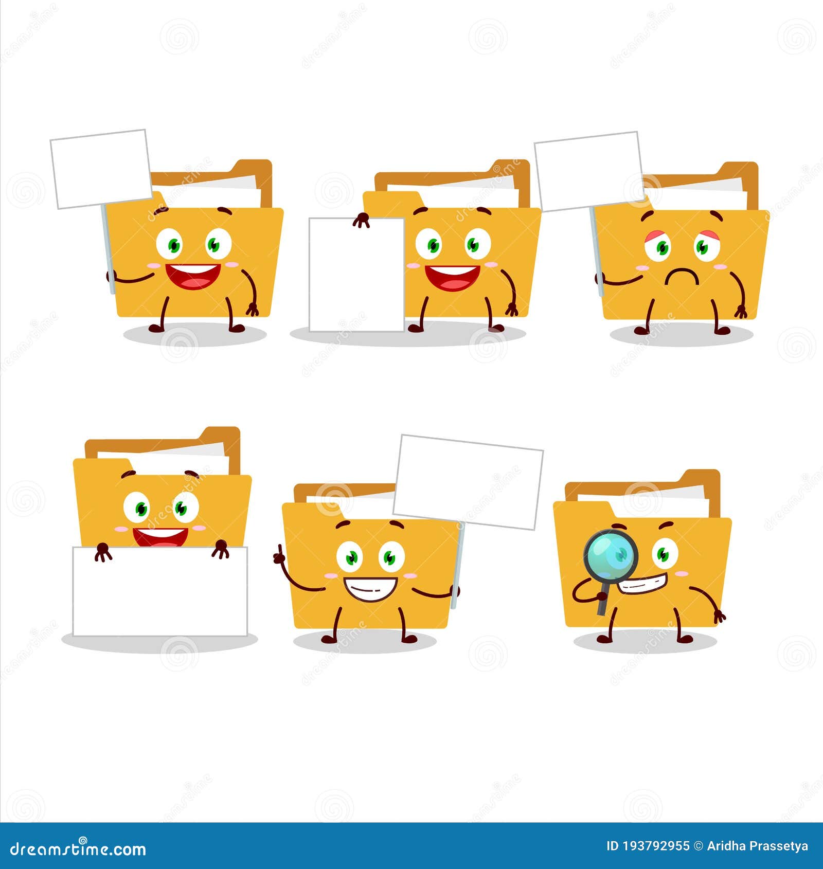 File Folder a Cartoon Character Bring Information Board Stock Vector ...