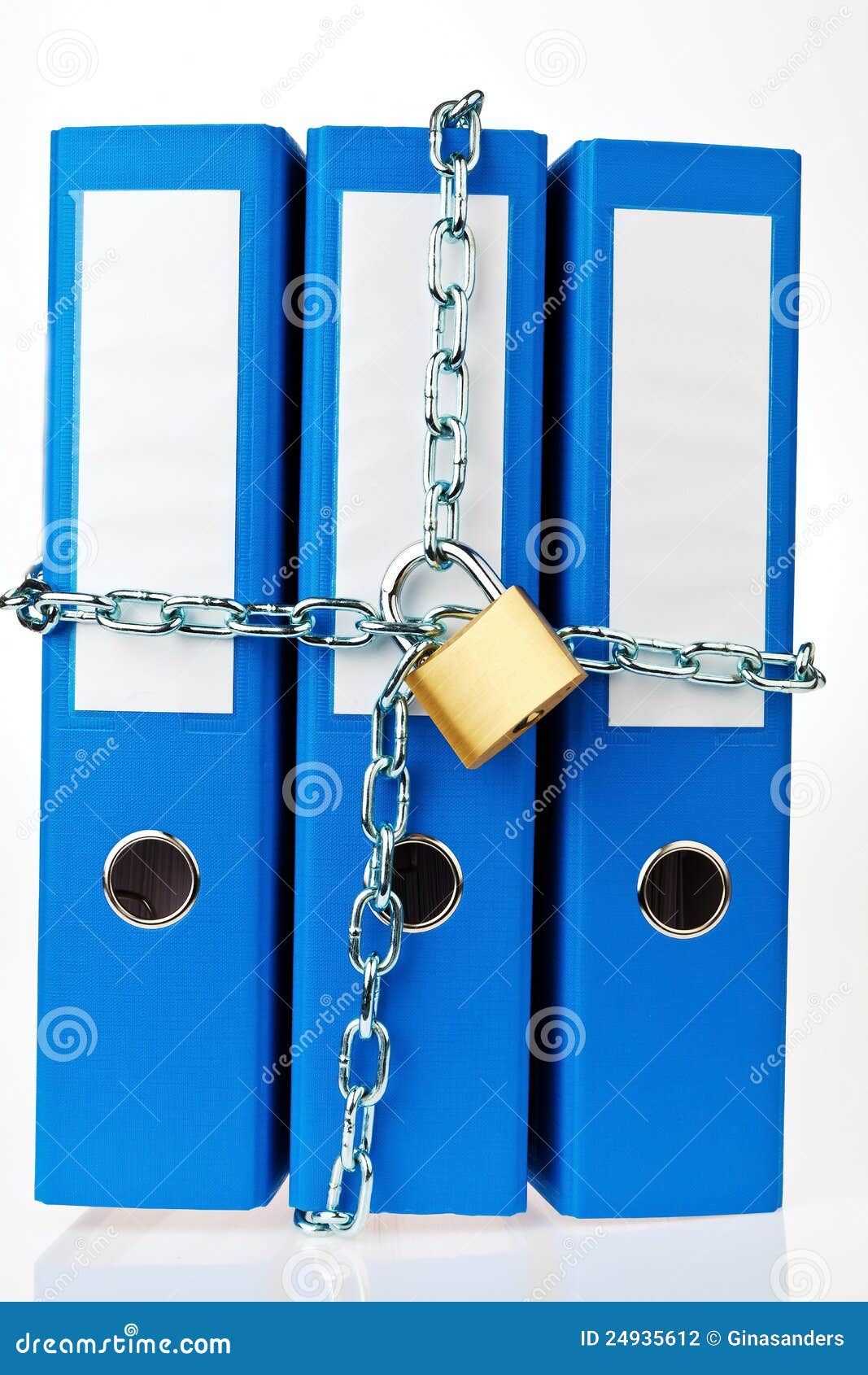 File Folder Closed with Chain Stock Photo - Image of confidential ...