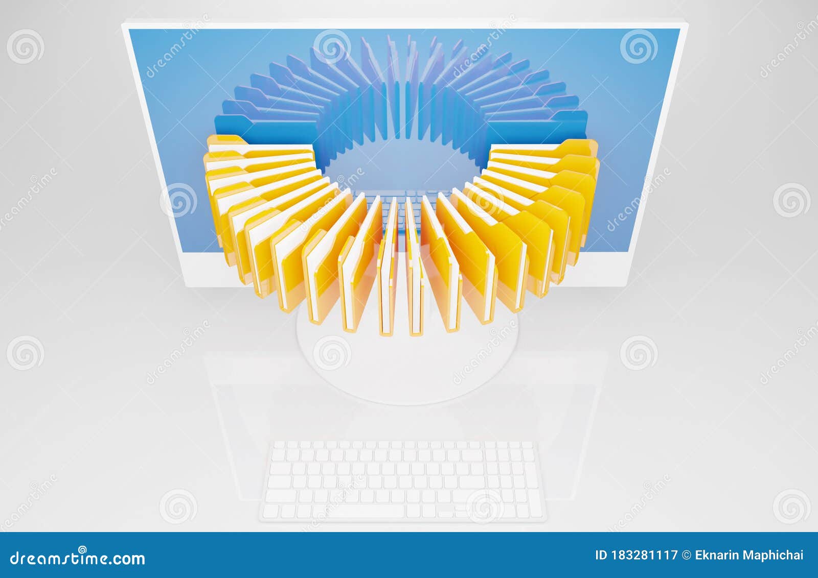 File Folder Directory and Storage Computer Stock Illustration ...