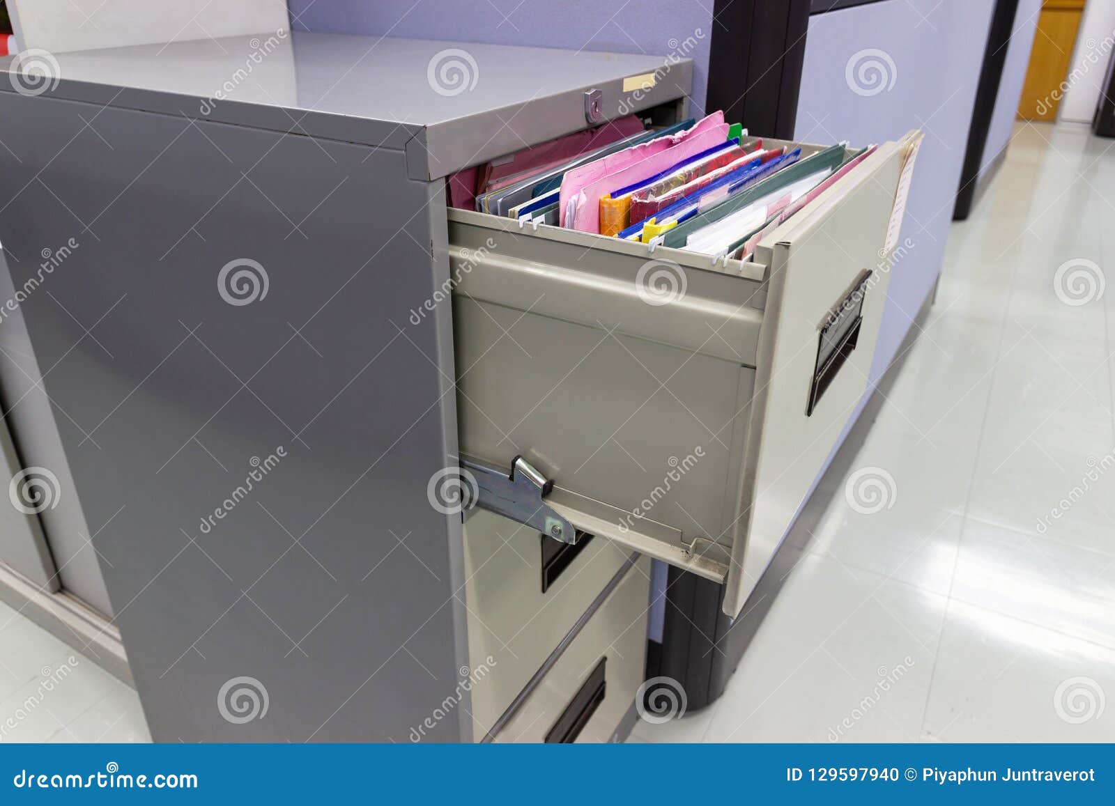 File Folder Documents in a File Cabinet Retention Stock Photo - Image ...