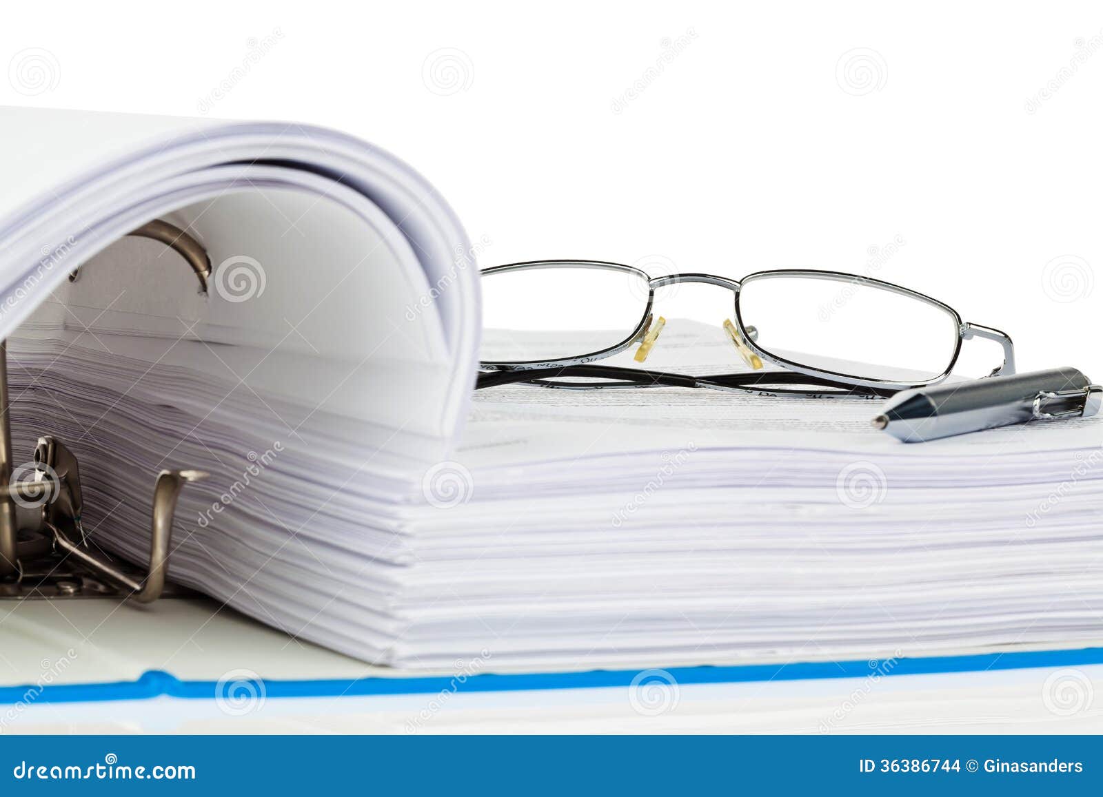 File Folder with Documents and Documents Stock Photo - Image of ...