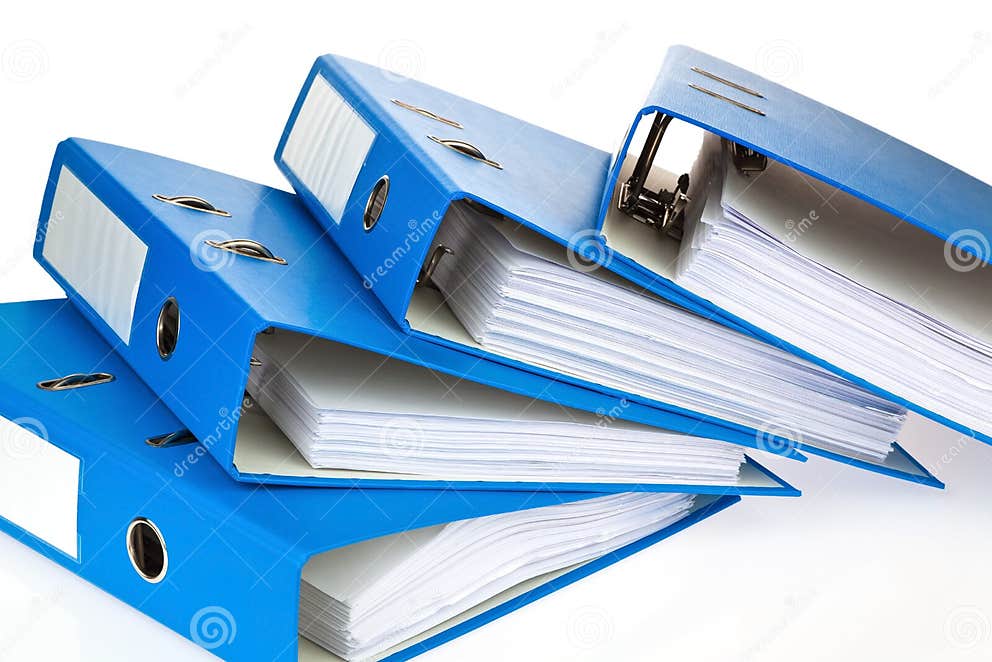 File Folder with Documents and Documents Stock Image - Image of office ...