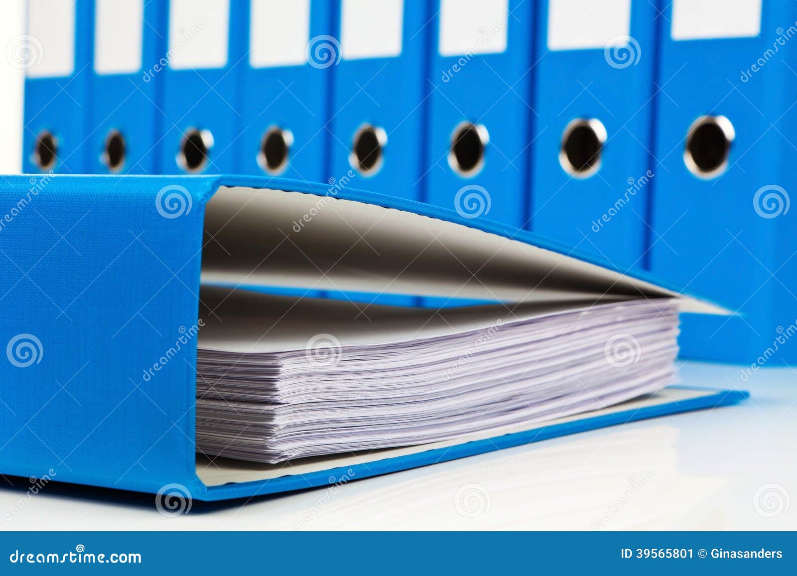 File Folder with Documents and Documents Stock Image - Image of memo ...