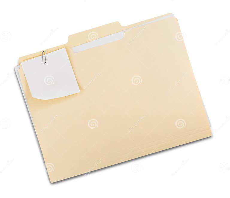 File Folder with Documents and Note Stock Photo - Image of storage ...