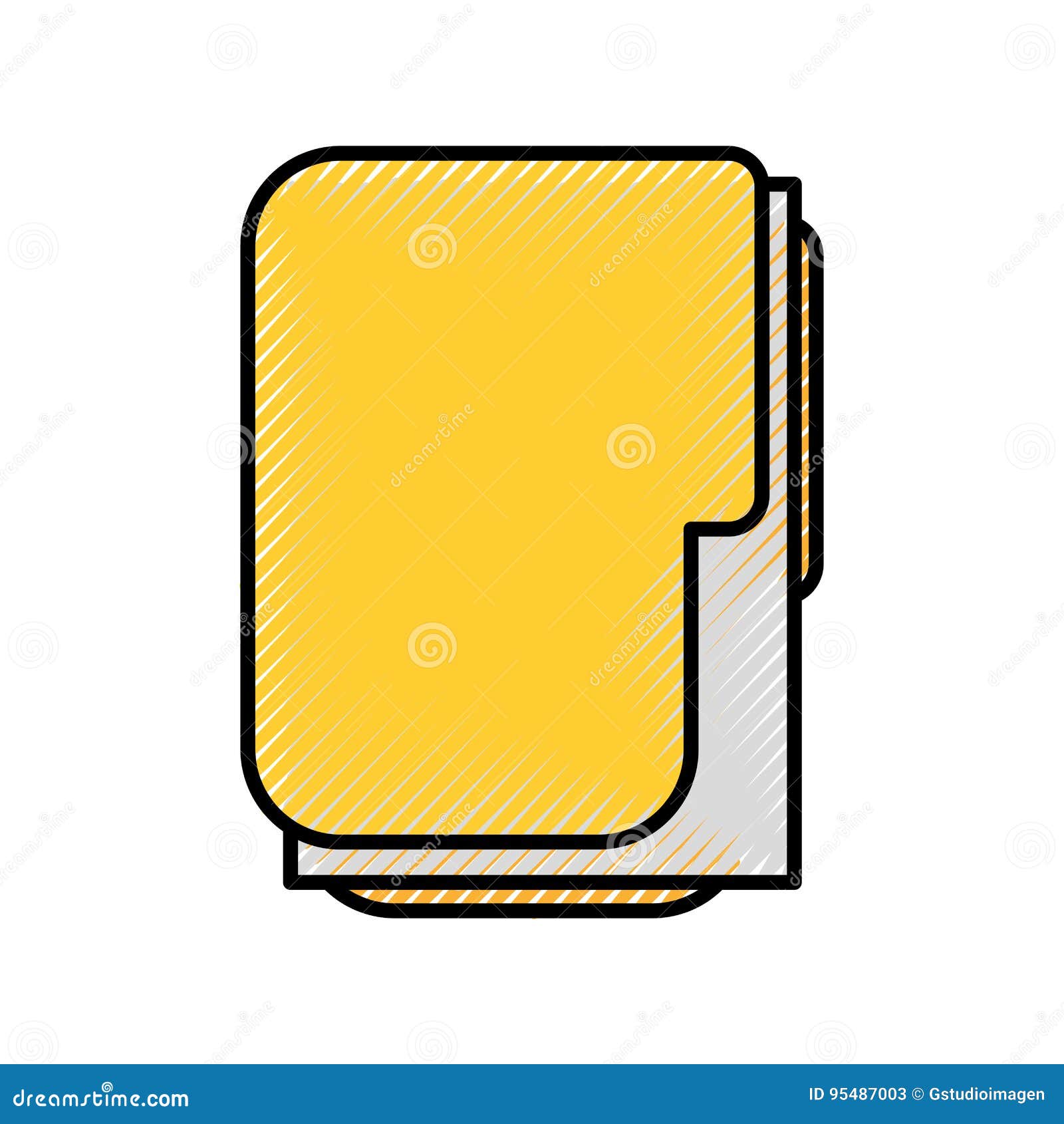 File folder with documents stock vector. Illustration of open - 95487003