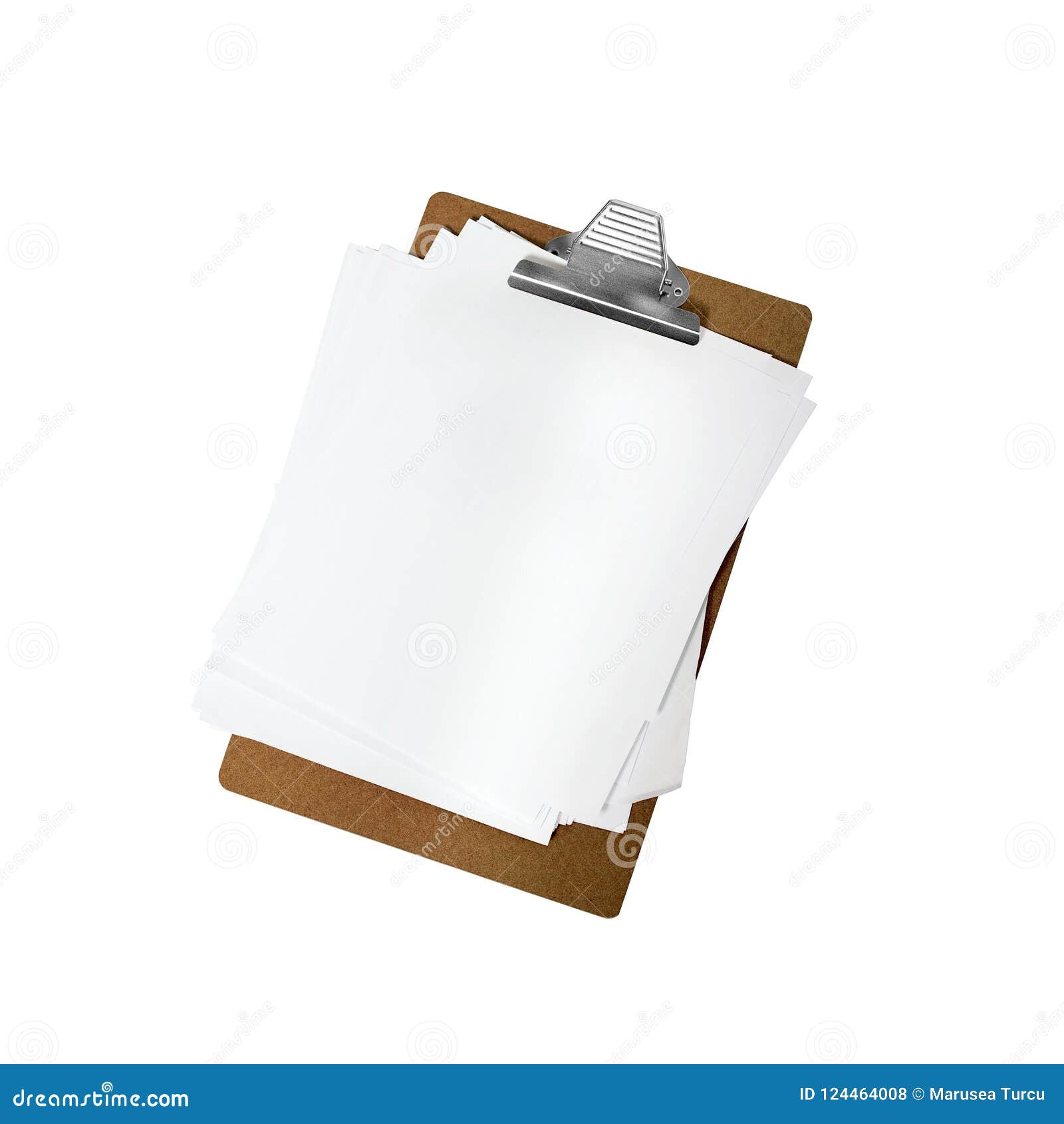 File Folder with Empty White Papers Stock Photo - Image of message ...