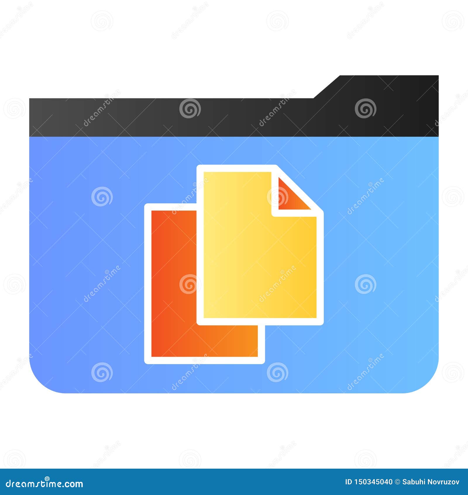 File Folder Flat Icon. Folder with Documents Color Icons in Trendy Flat ... File Folder Flat Icon. Folder with Documents Color Icons in Trendy Flat ...