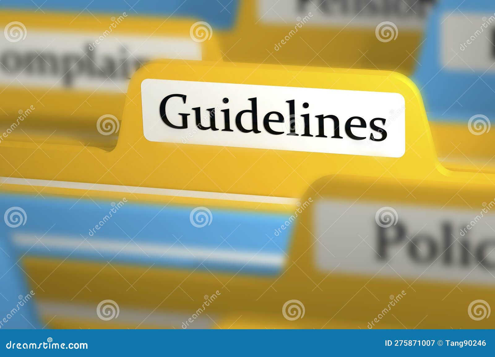 File Folder with Guidelines Tab Stock Illustration - Illustration of ...