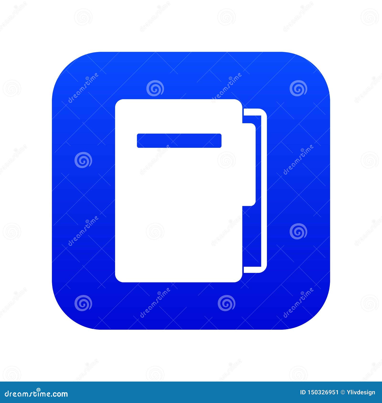 File Folder Icon Digital Blue Stock Vector - Illustration of concept ...