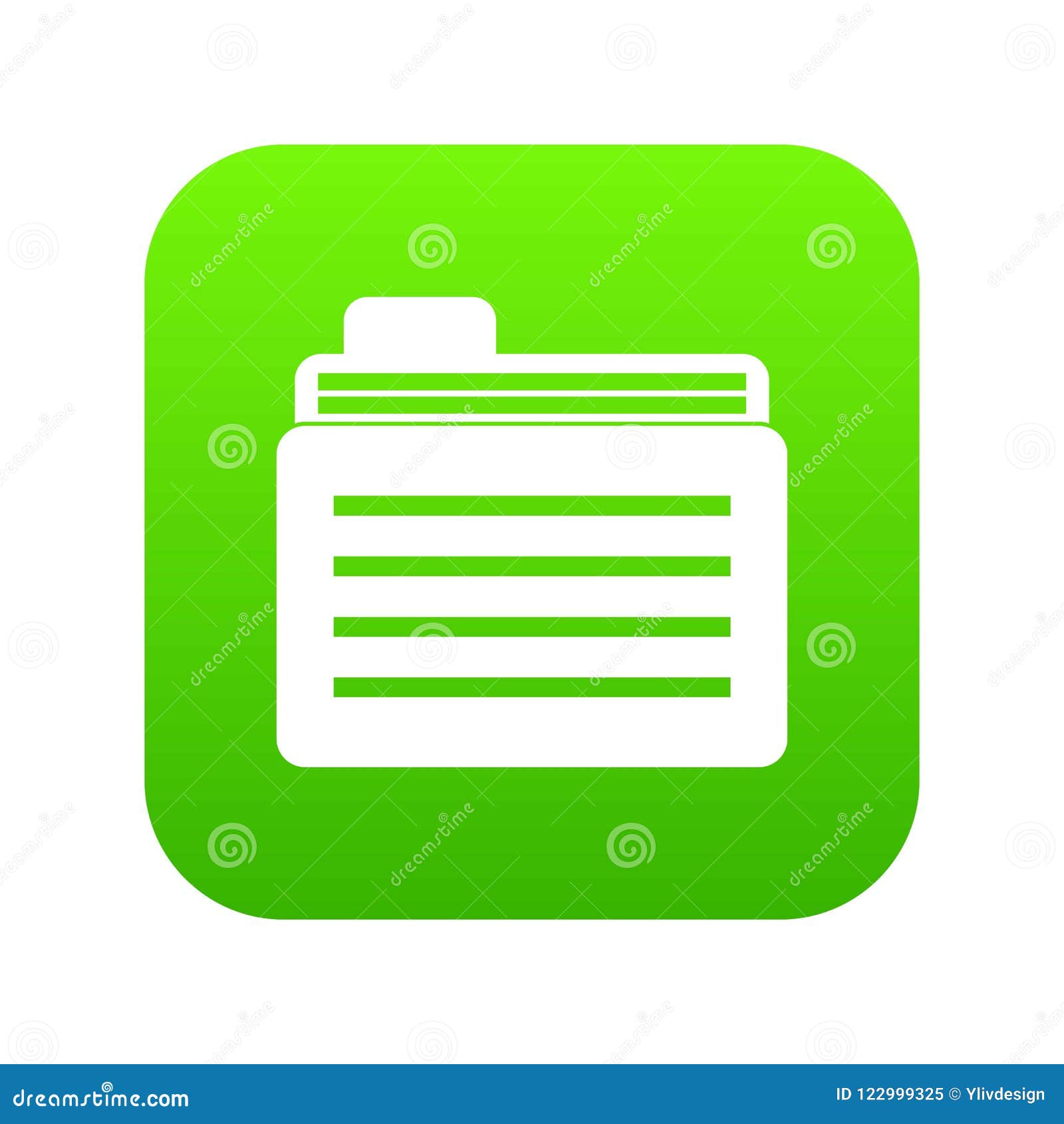 File Folder Icon Digital Green Stock Vector - Illustration of info ...
